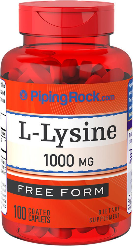 L-lisina (formato libre), 1000 mg, 100 Comprimidos recubiertos | Allnatural