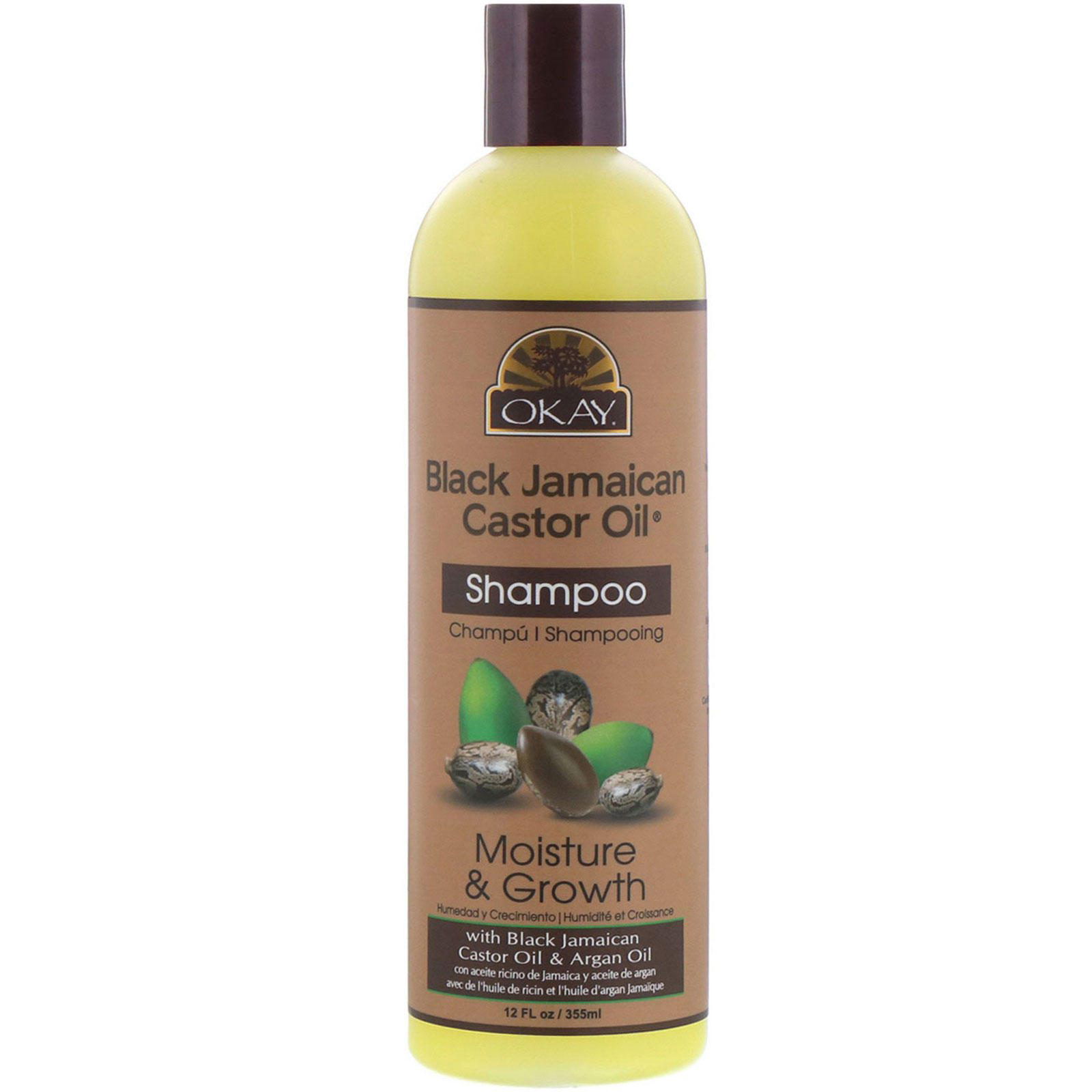 Okay Pure Naturals, Black Jamaican Castor Oil, champú de aceite de ...