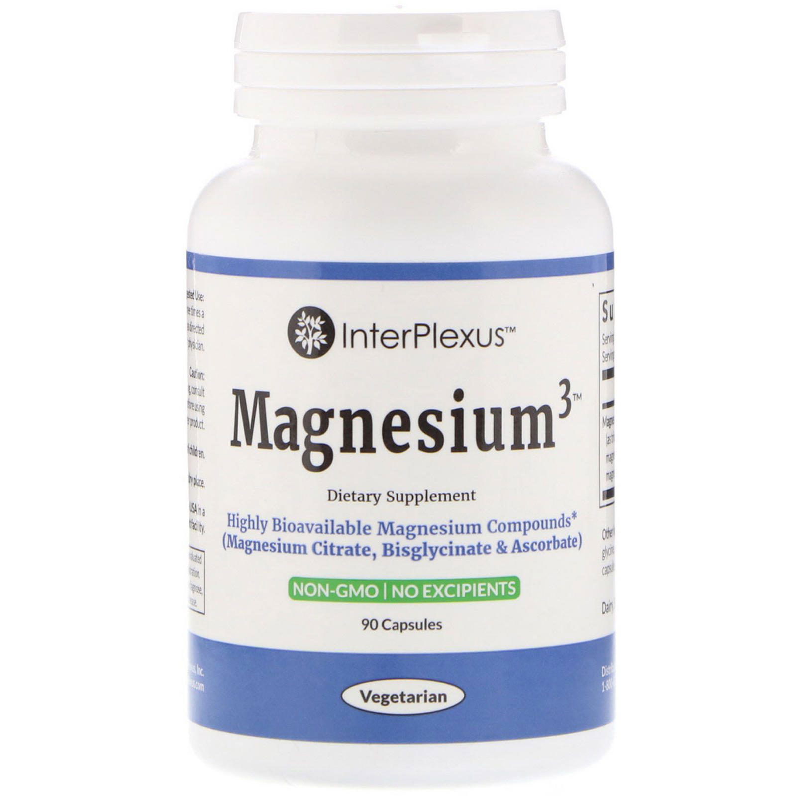 InterPlexus, Magnesium3, 90 cápsulas | Allnatural
