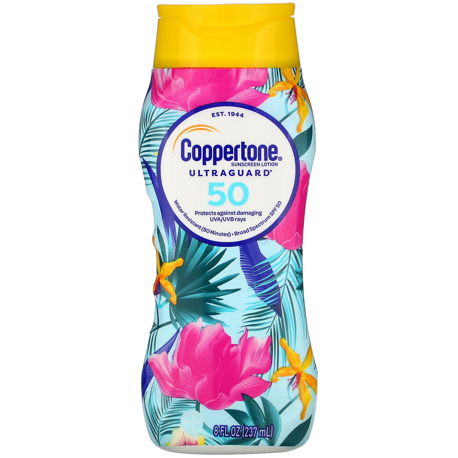 Coppertone, Ultra Guard, Sunscreen Lotion, SPF 50, 8 fl oz (237 ml ...