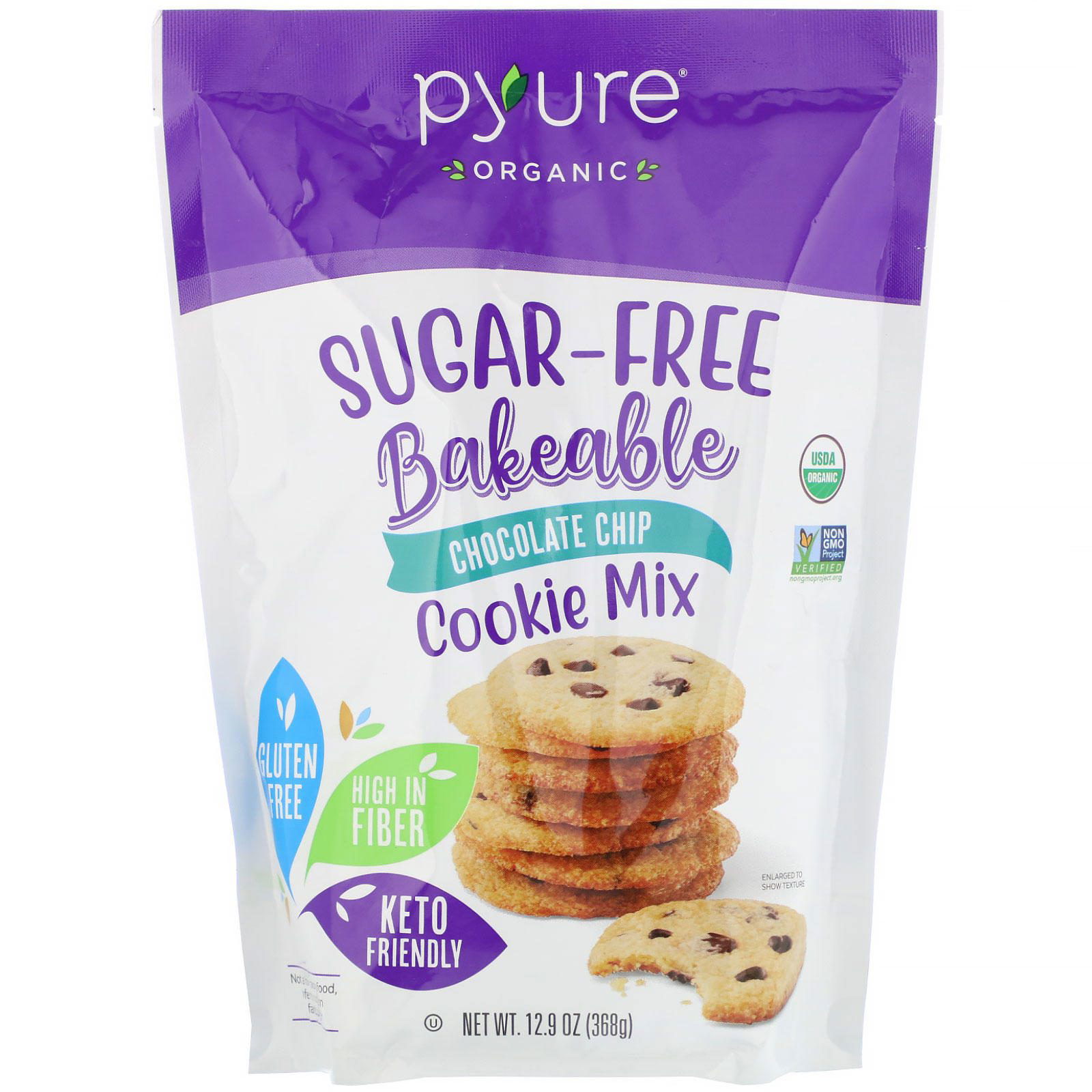 Pyure, Organic Bakeable, Sugar-Free Cookie Mix, Chocolate Chip, 12.9 oz ...