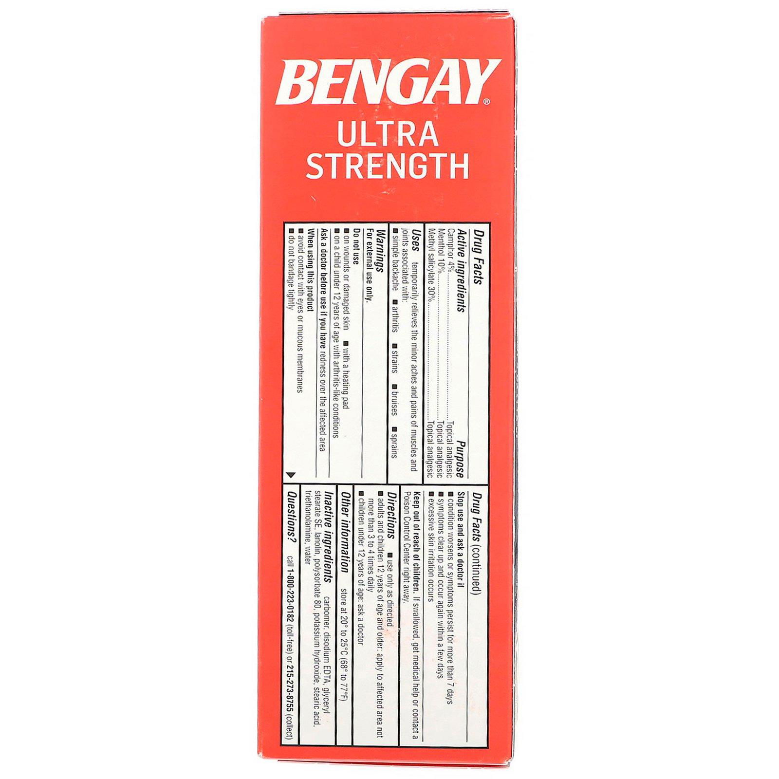 Bengay, Crema analgésica tópica, ultra fuerza, 4 oz (113 g) | Allnatural