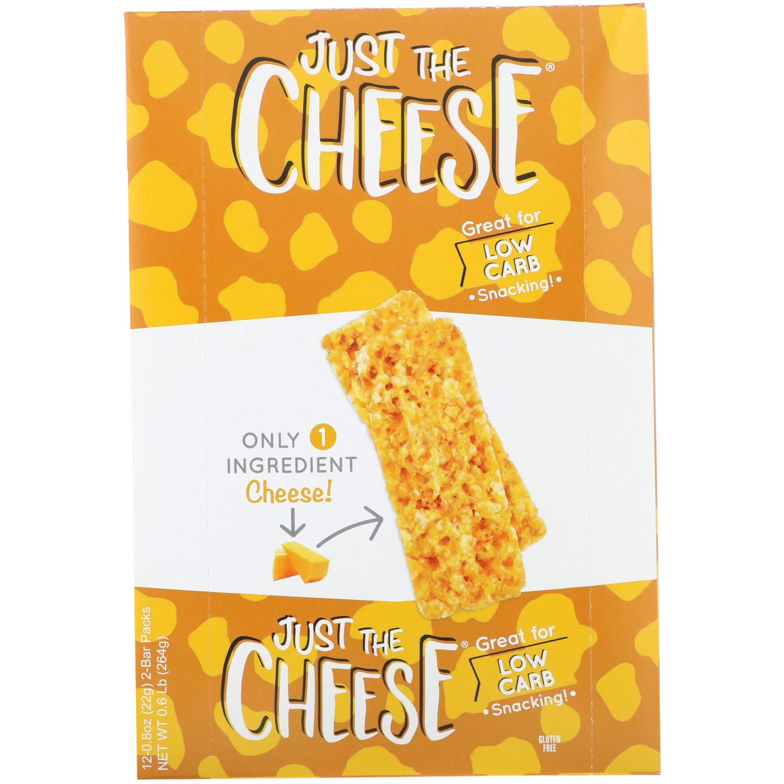 Just The Cheese, Aged Cheddar Bars, 12 Bars, 0.8 oz (22 g) | Allnatural