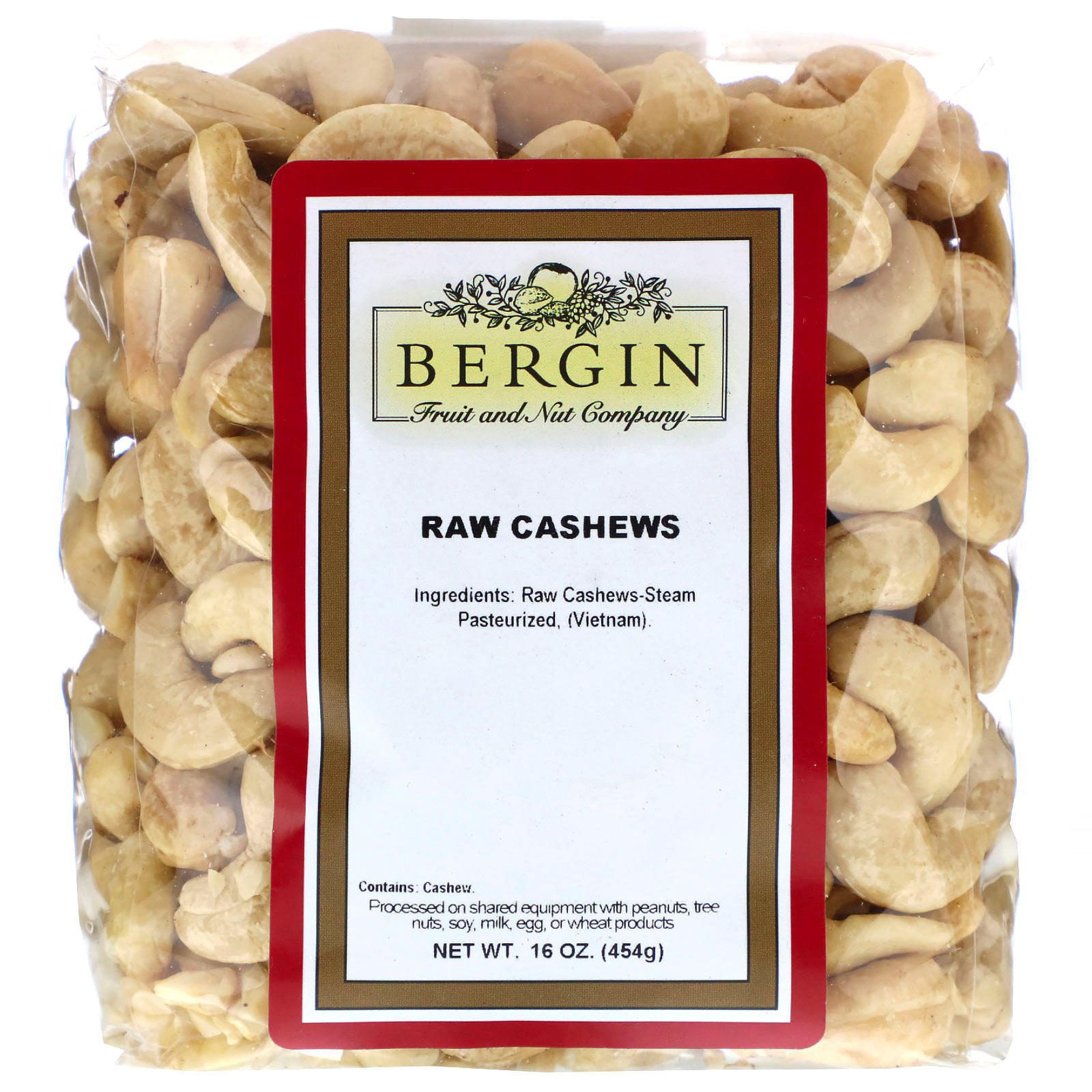 Bergin Fruit and Nut Company, Castañas de cajú crudas, 16 oz (454 g ...
