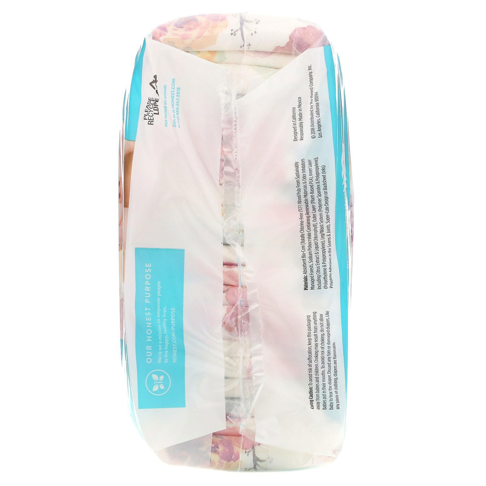 The Honest Company, Honest Diapers, Size 5, 27+ Pounds, Rose Blossom ...