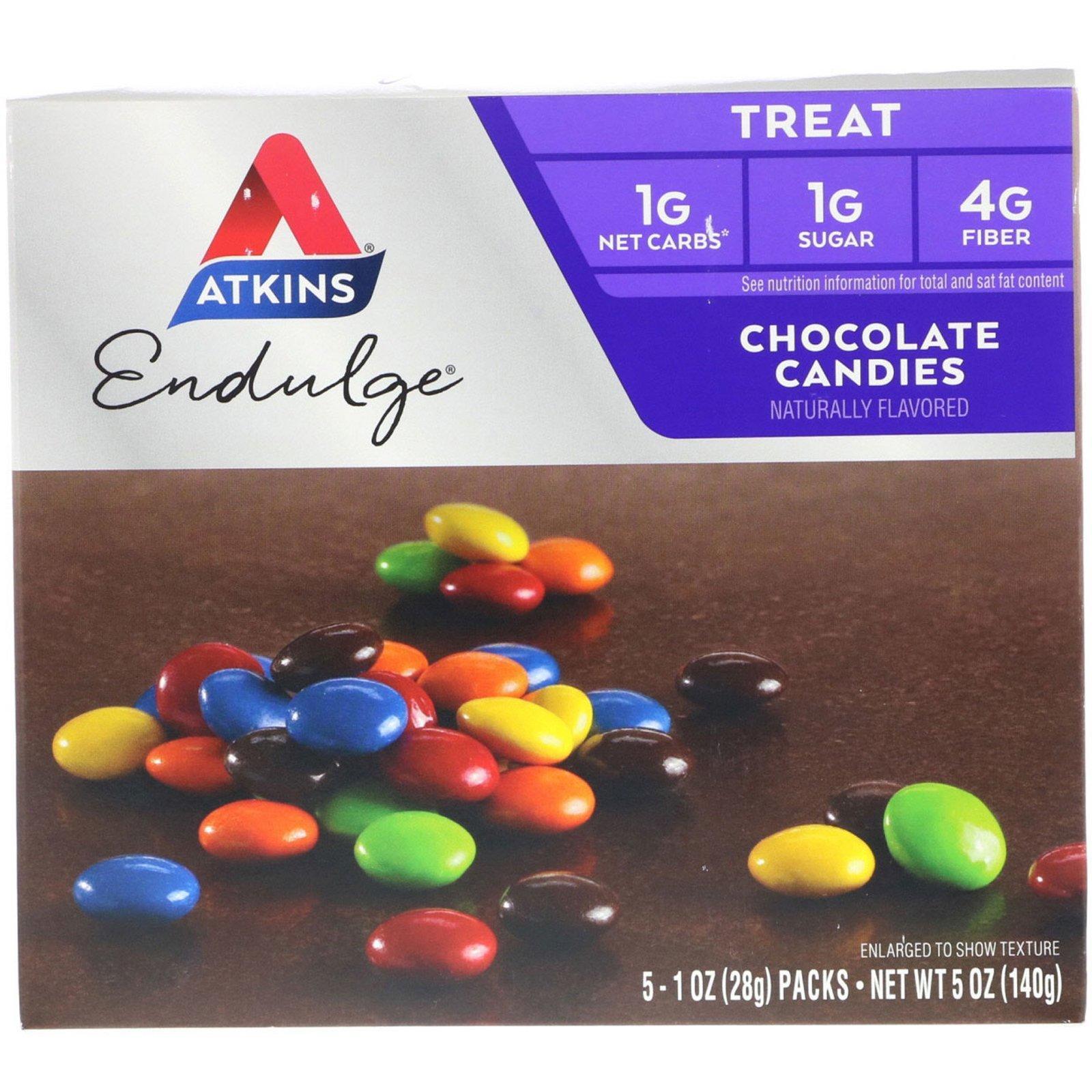 Atkins, Endulge, Chocolate Candies, 5 Packs, 1 oz (28 g) Each | Allnatural