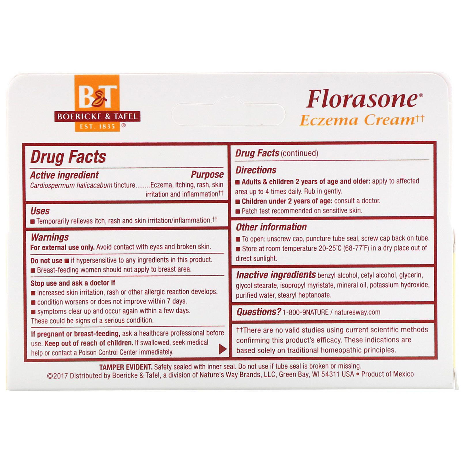 Boericke & Tafel, Florasone Topical Cream, 1 oz (28 g) | Allnatural