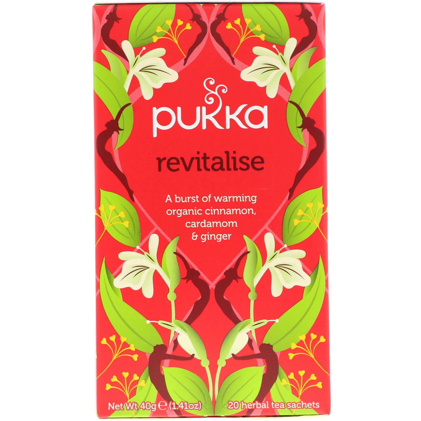 Pukka Herbs, Revitalise, Té orgánico con canela, cardamomo y jengibre ...