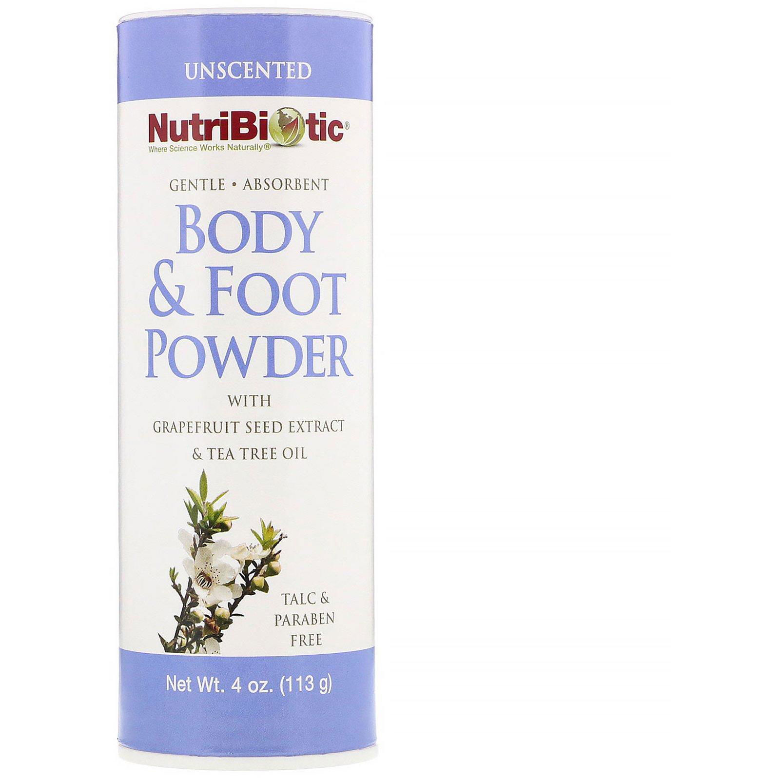 NutriBiotic, Body & Foot Powder with Grapefruit Seed Extract & Tea Tree ...