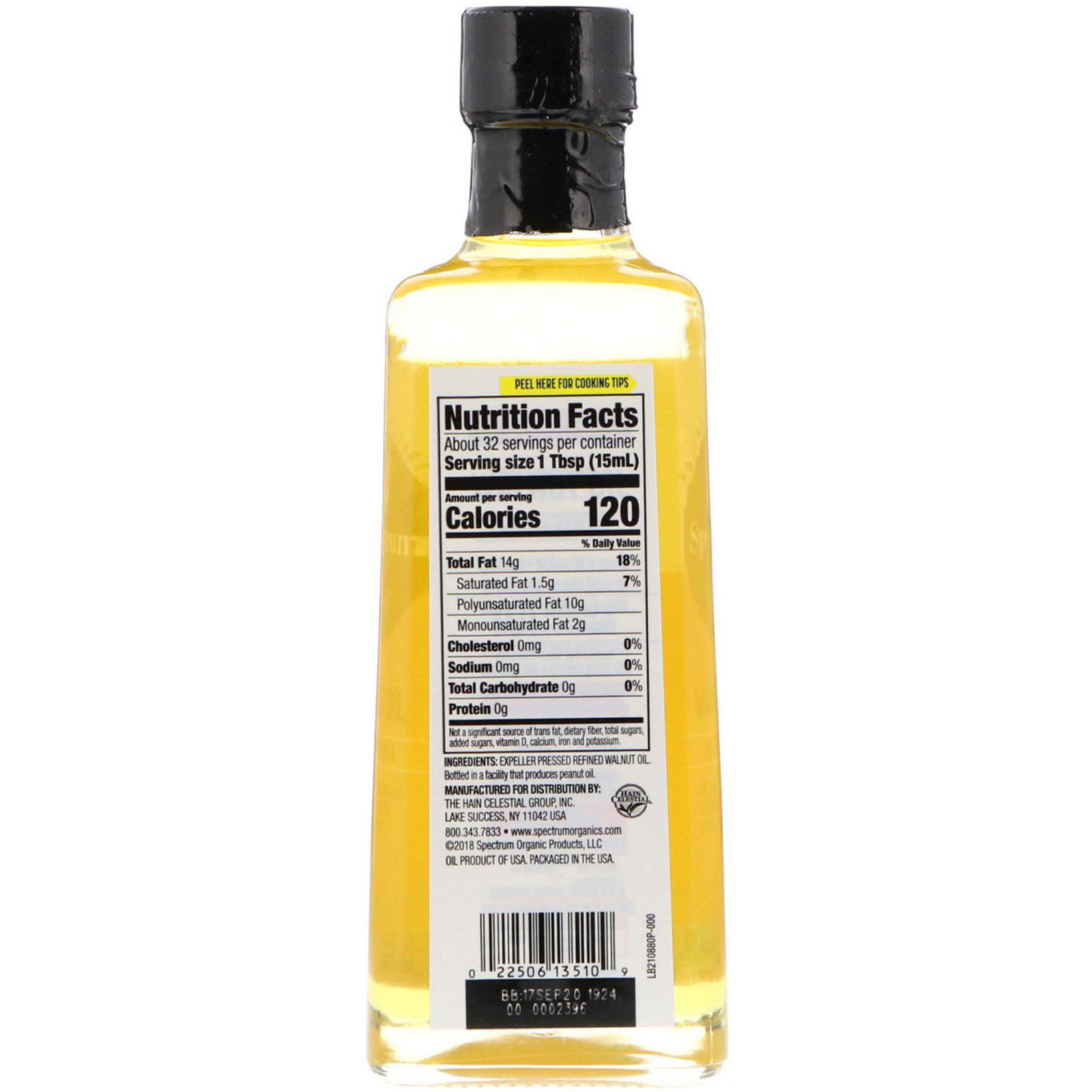 Spectrum Culinary, Walnut Oil, Expeller Pressed, 16 fl oz (473 ml ...