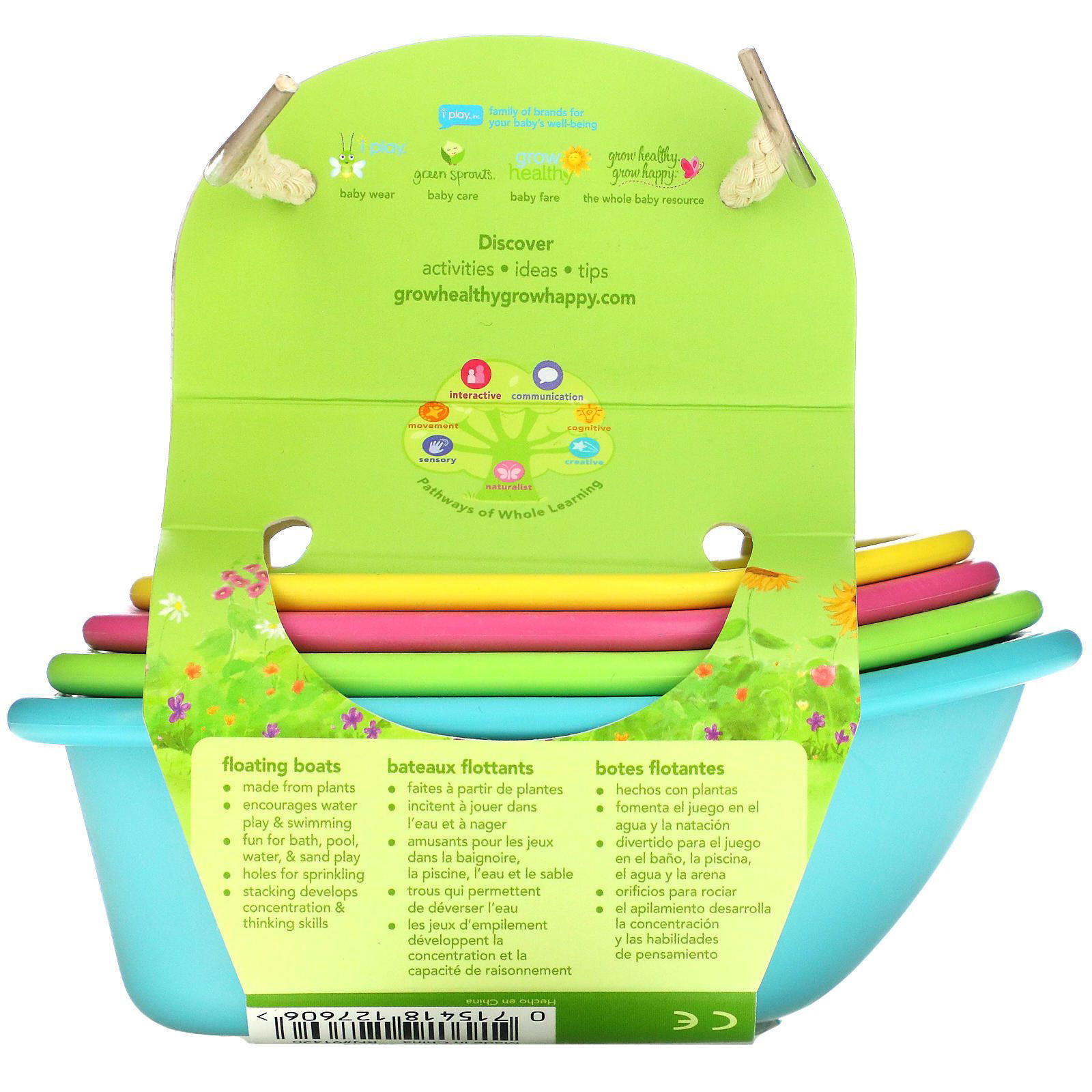 Green Sprouts, Sprout Ware Floating Boats, 6+ Months, Multicolor, 4 ...