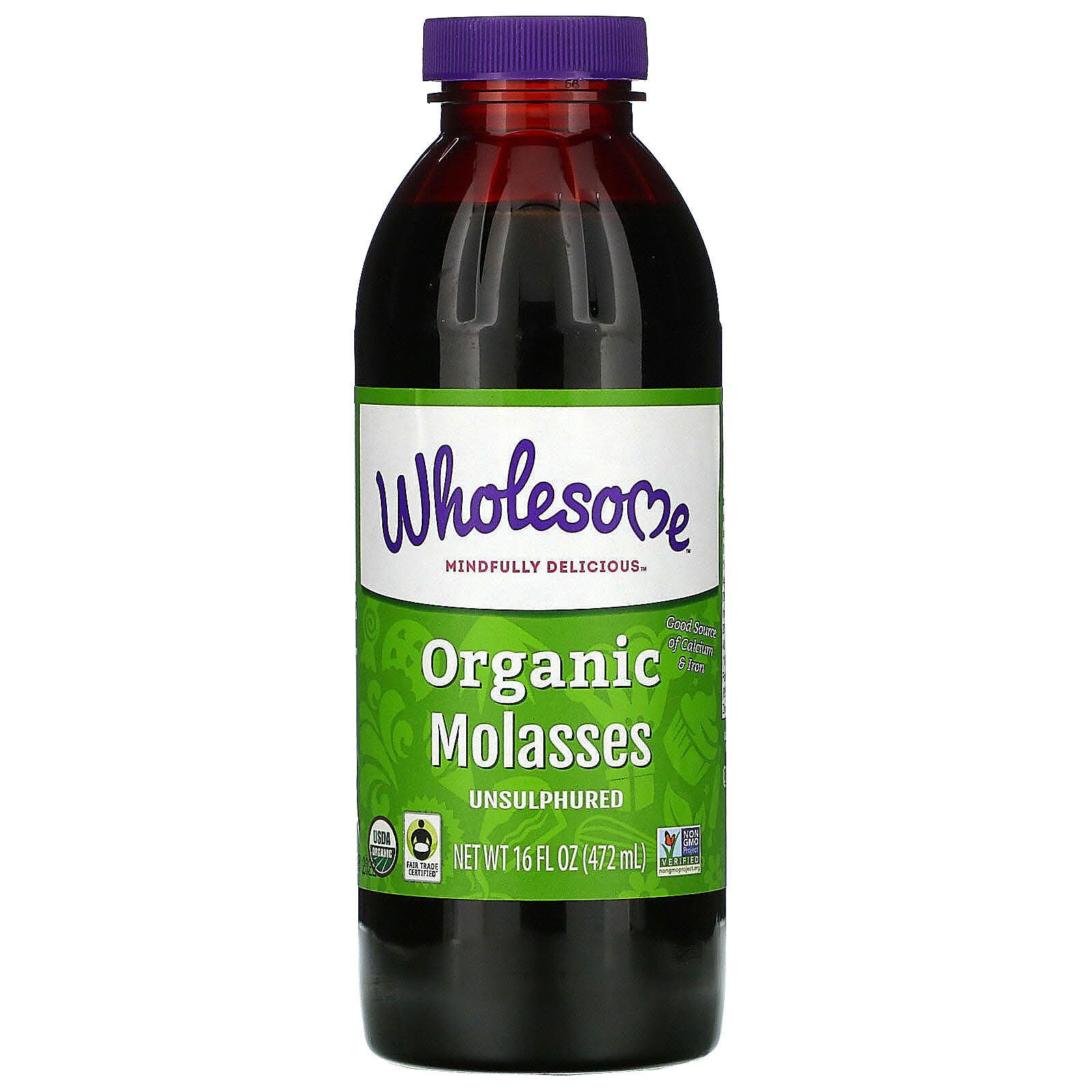 Wholesome, Organic Molasses, Unsulphured, 16 fl oz (472 ml) | Allnatural