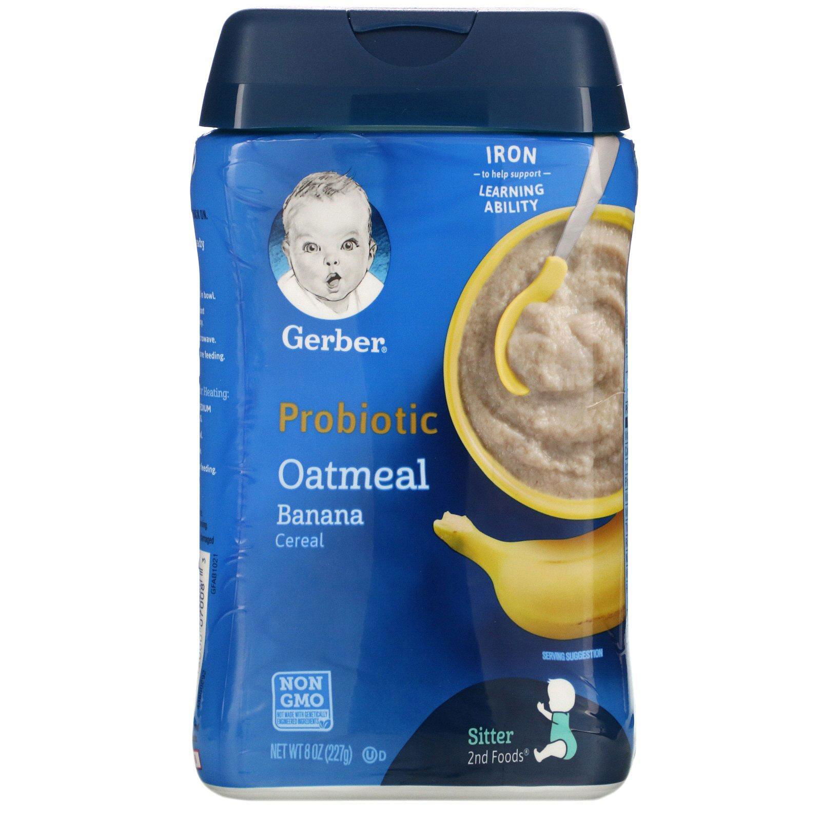 Gerber, Probiotic Oatmeal Cereal, Banana, 8 oz (227 g) | Allnatural