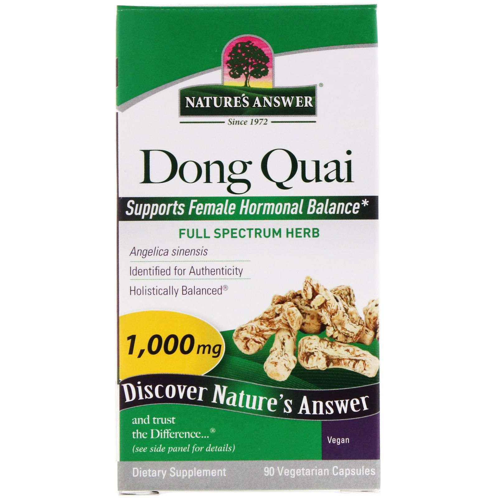 Nature's Answer, Dong Quai, 1000 mg, 90 cápsulas vegetarianas | Allnatural