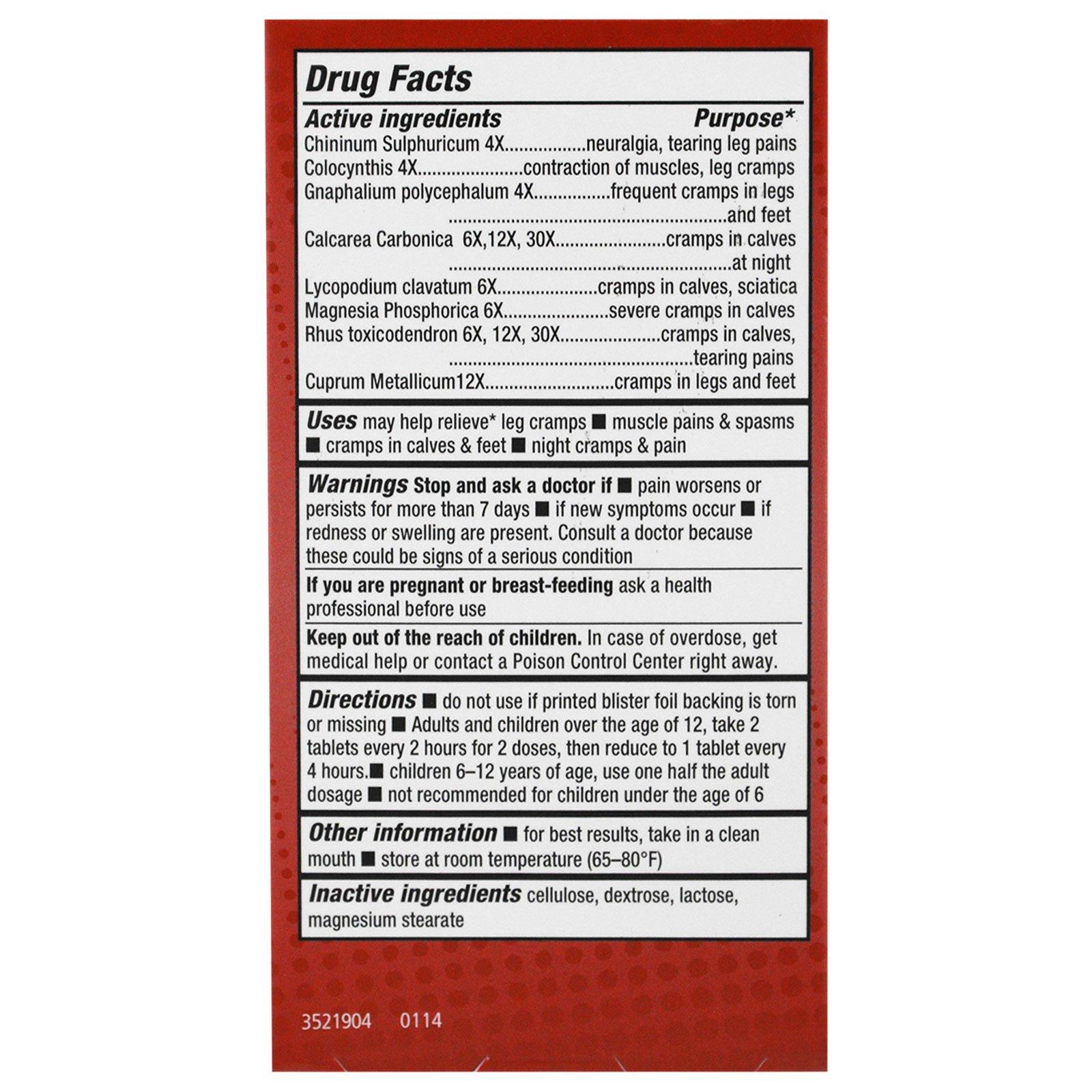 NatraBio, Leg Cramps, con sulfato de quinina, 60 comprimidos | Allnatural