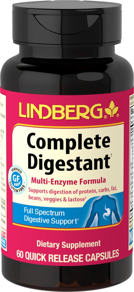 Fórmula multienzimática Complete Digestant, 60 Cápsulas | Allnatural