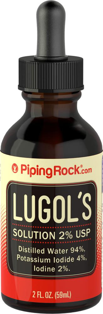 Solución de yodo de lugol (2 %), 2 fl oz (59 mL) Frasco con dosificador ...