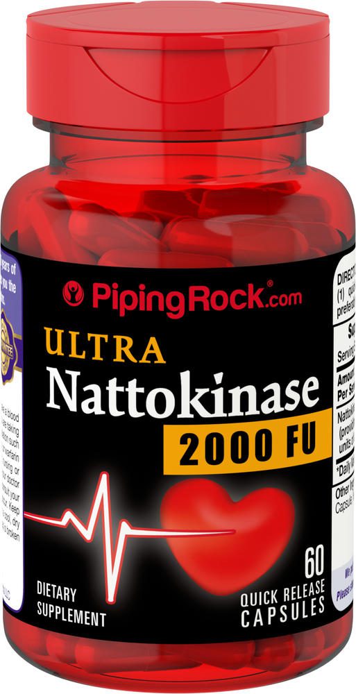 Natokinasa Ultra 2000 FU, 100 mg, 60 Cápsulas de liberación rápida ...