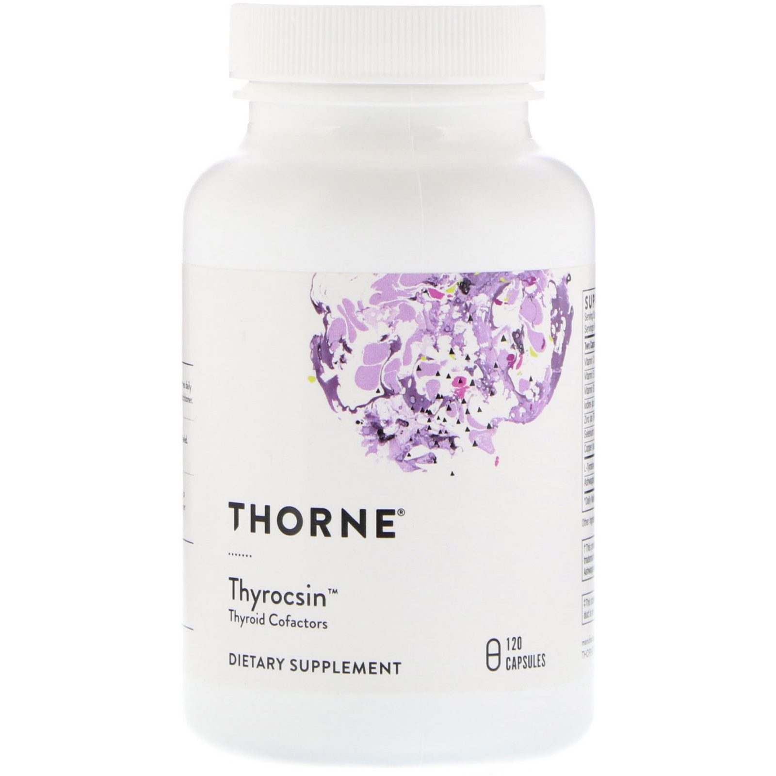 Thorne Research, Thyrocsin, Cofactores tiroideos, 120 cápsulas | Allnatural
