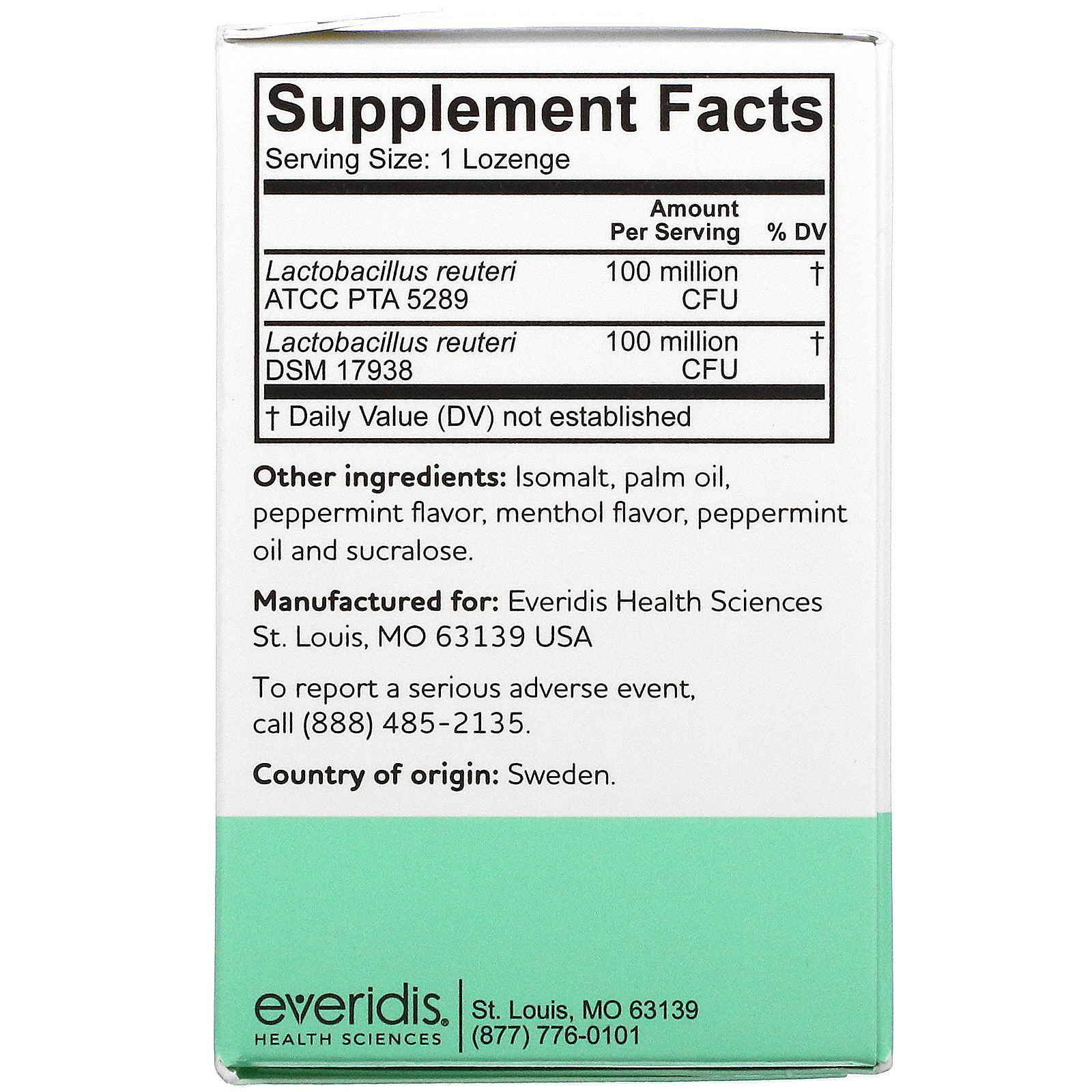 BioGaia, Prodentis For Gums And Teeth, Mint Flavor, 30 Lozenges ...