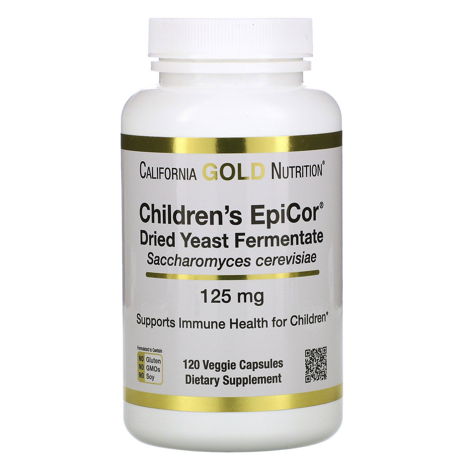 California Gold Nutrition, EpiCor para niños, 125 mg, 120 cápsulas ...