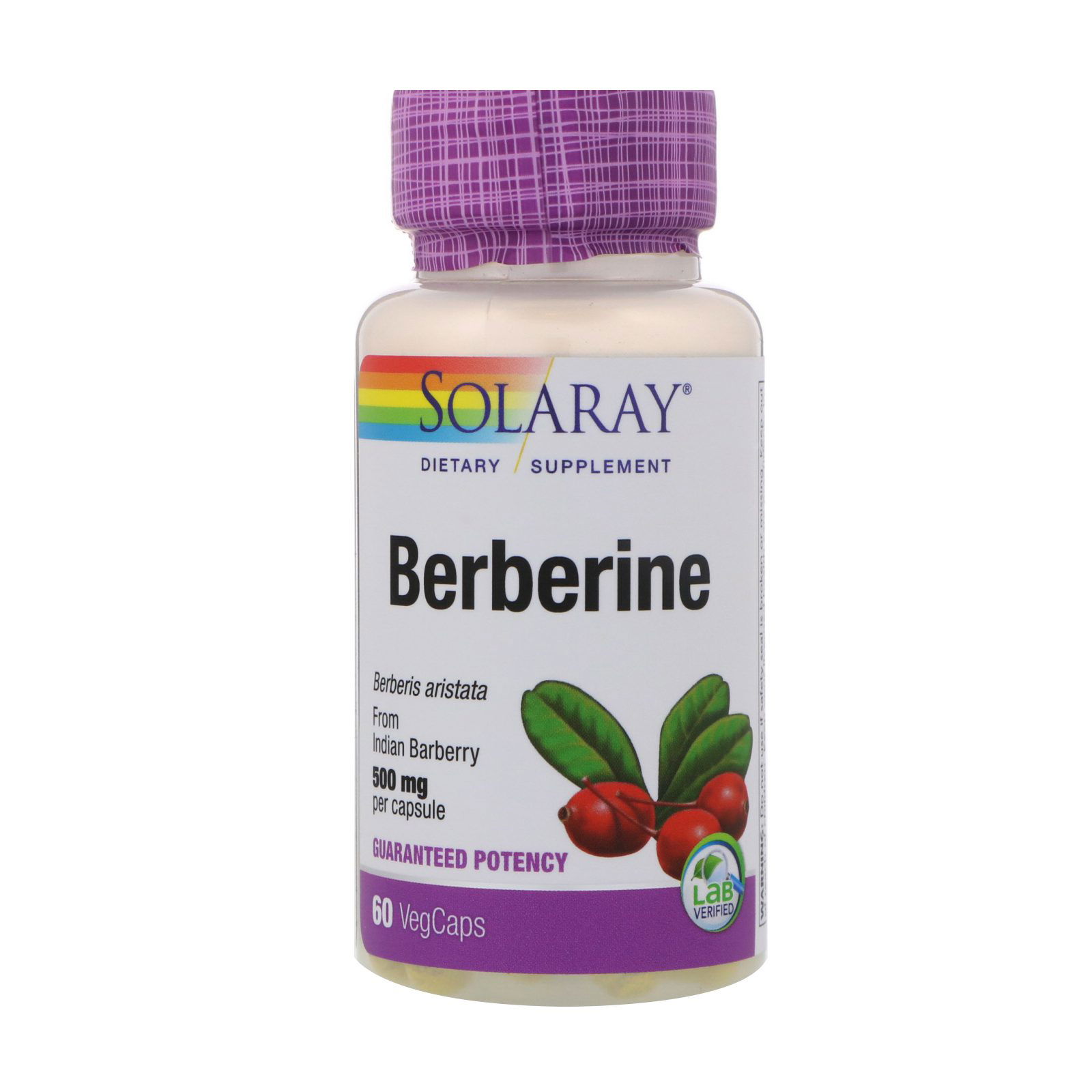 Solaray, Berberine, 500mg, 60 VegCaps | Allnatural