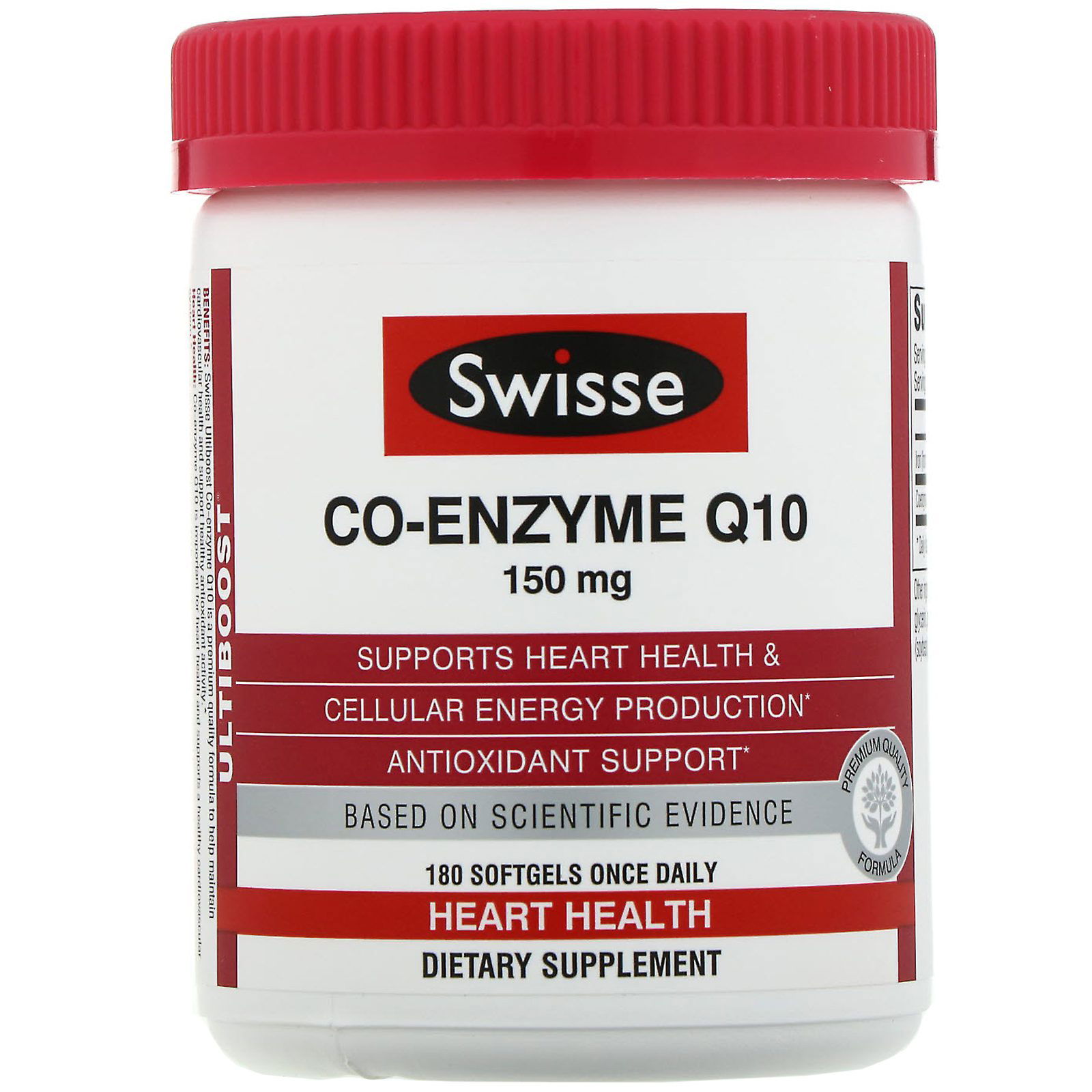 Swisse, Ultiboost, coenzima Q10, 150 mg, 180 cápsulas blandas | Allnatural