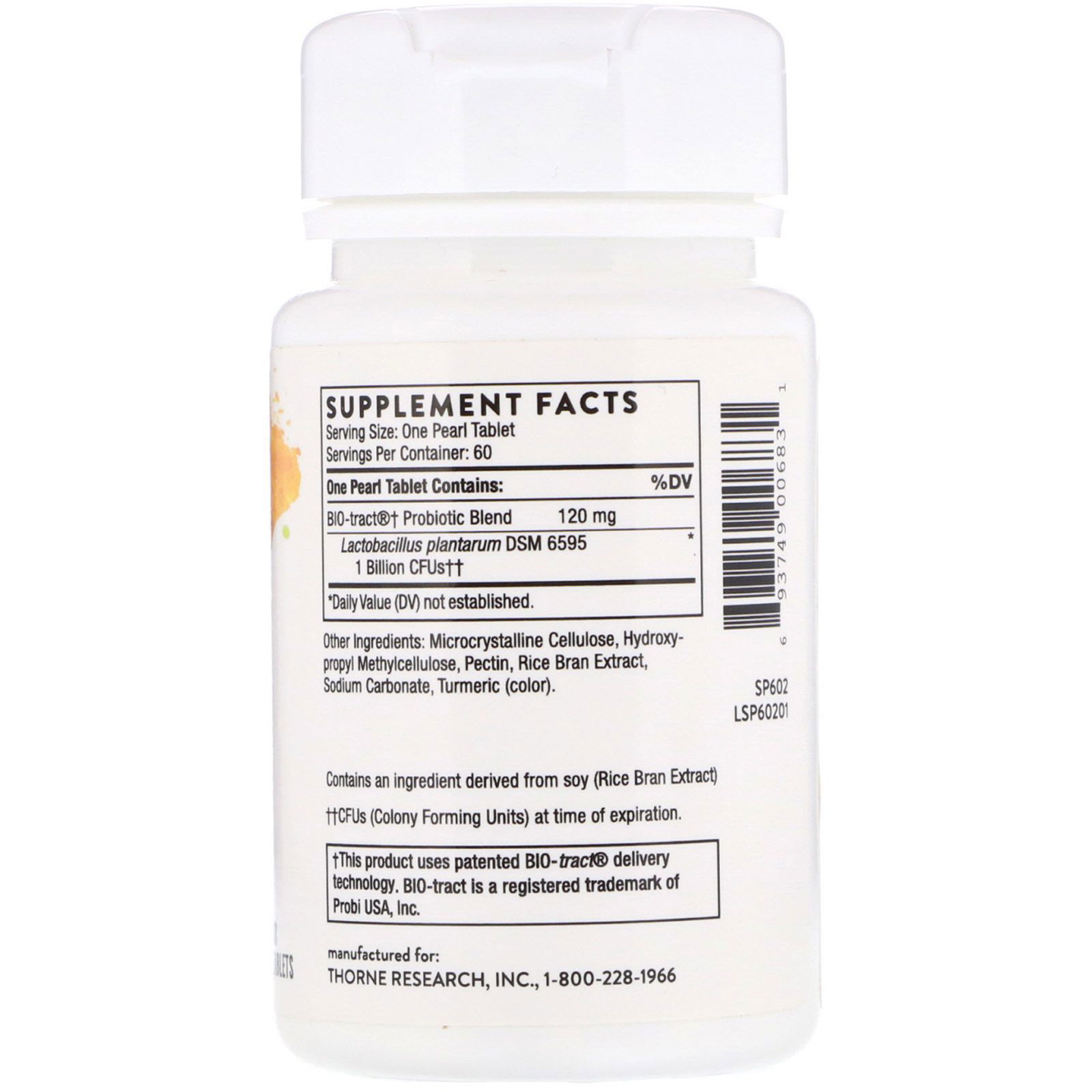 Thorne Research, FloraPro-LP Probióticos, 60 Tabletas | Allnatural