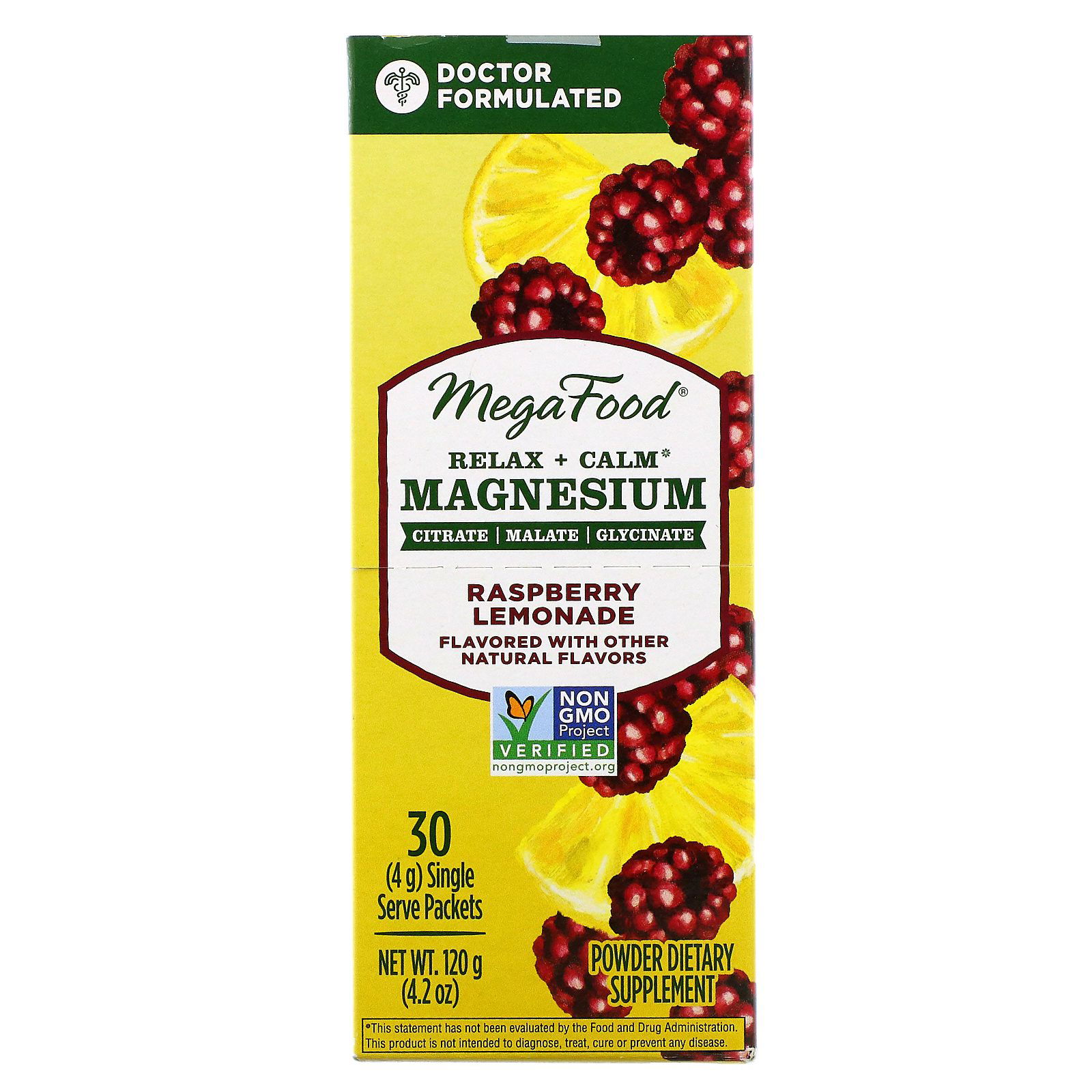 MegaFood, Relax + Calm Magnesium, Raspberry Lemonade, 30 Single Serve ...
