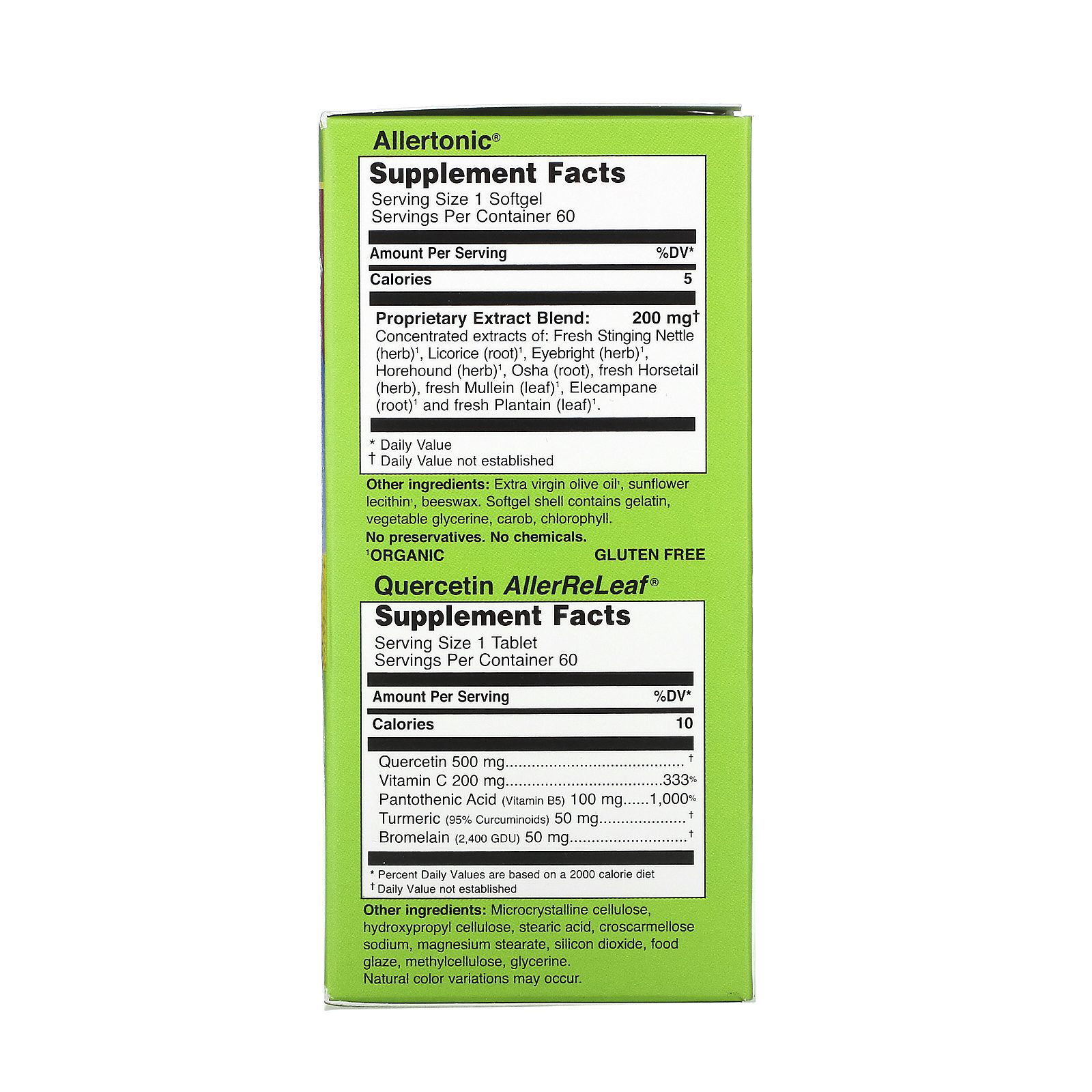 Herbs Etc., Allergy ReLeaf System, 2 Bottles, 60 Softgels/Tablets ...