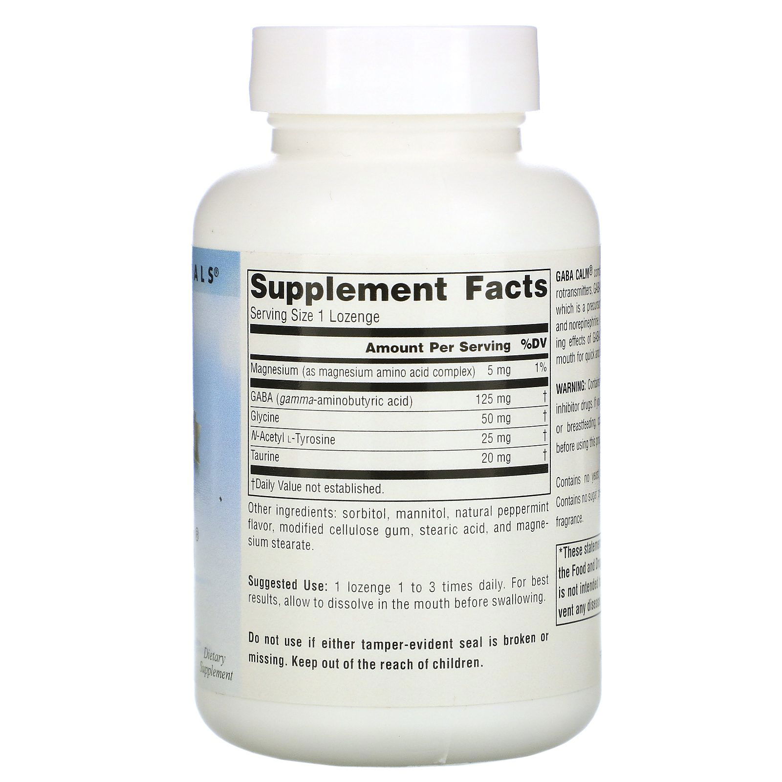 Source Naturals, GABA Calm, sabor a menta, 120 pastillas | Allnatural