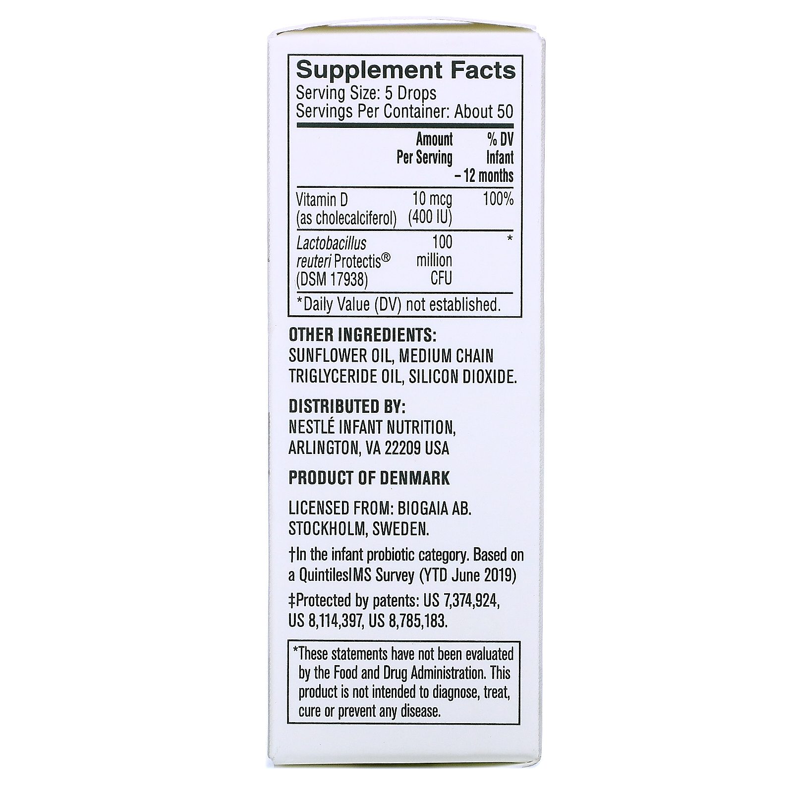 Gerber, Soothe, Vitamin D & Probiotic Drops, Birth +, 0.34 fl oz (10 ml ...