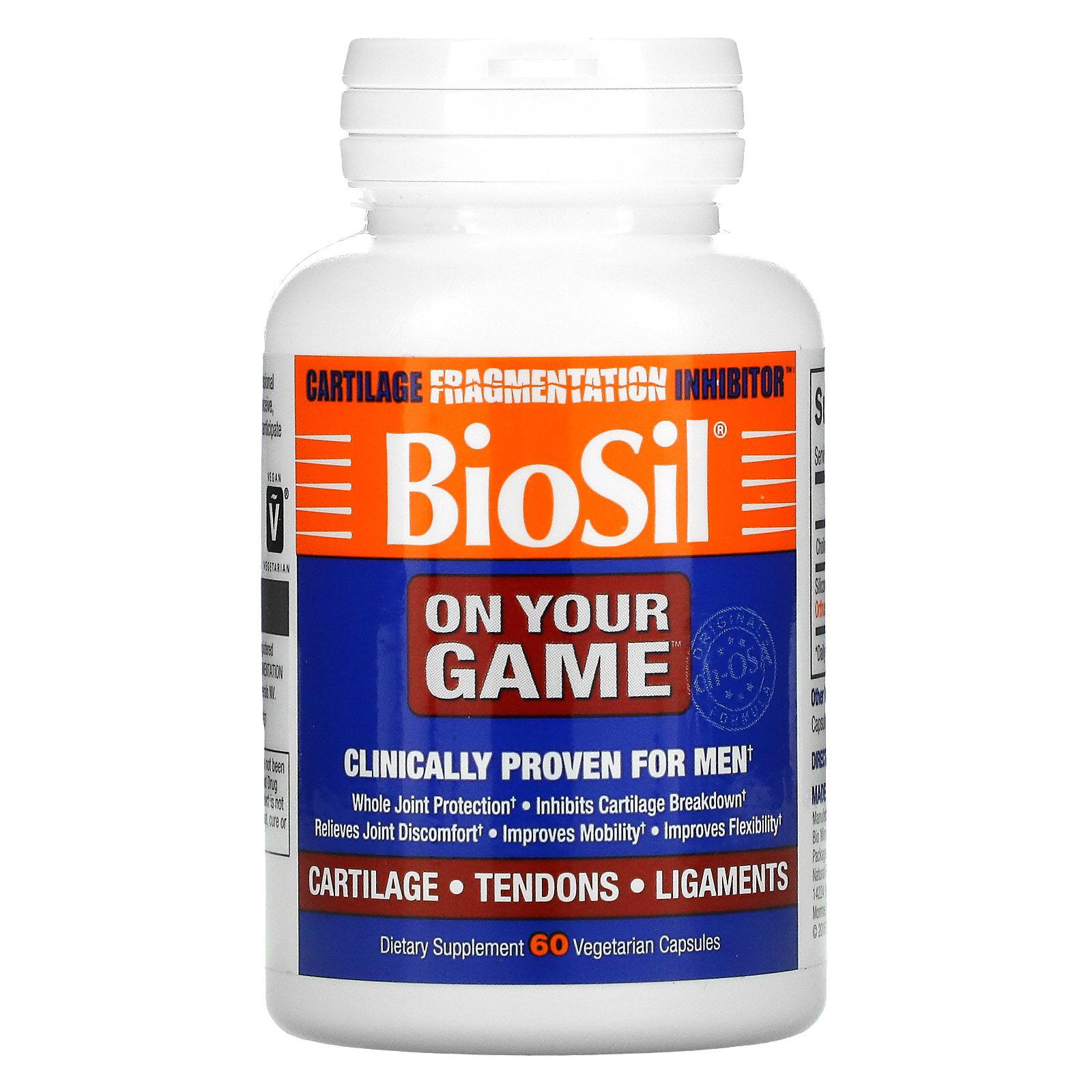BioSil by Natural Factors, BioSil, On Your Game, 60 Vegetarian Capsules | Allnatural