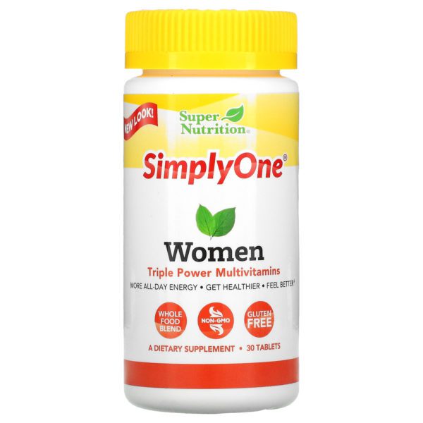 Super Nutrition, SimplyOne, Women, Triple Power Multivitamin, 30 Tablets | Allnatural