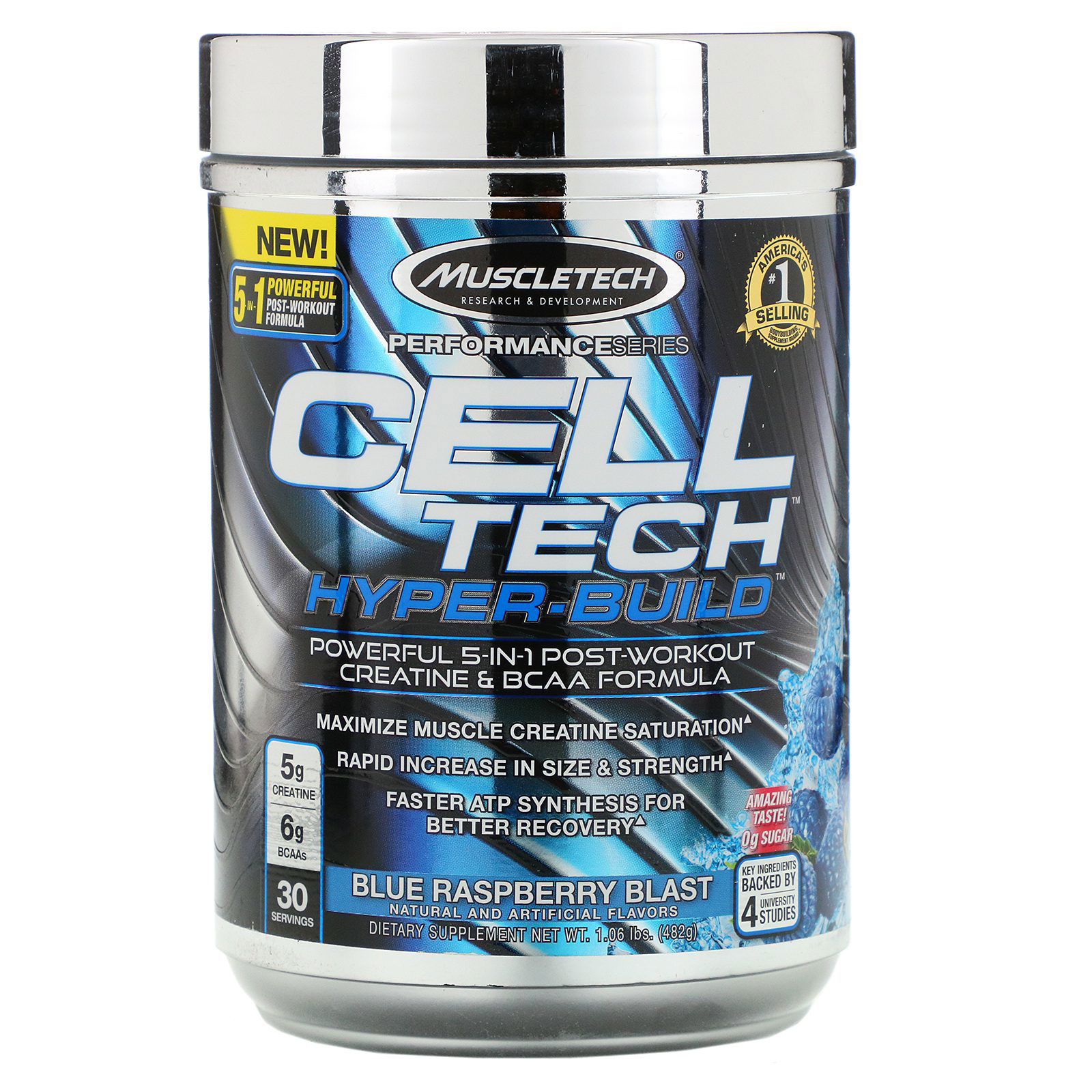Muscletech, Performance Series, CELL-TECH HYPER-BUILD, Blue Raspberry ...