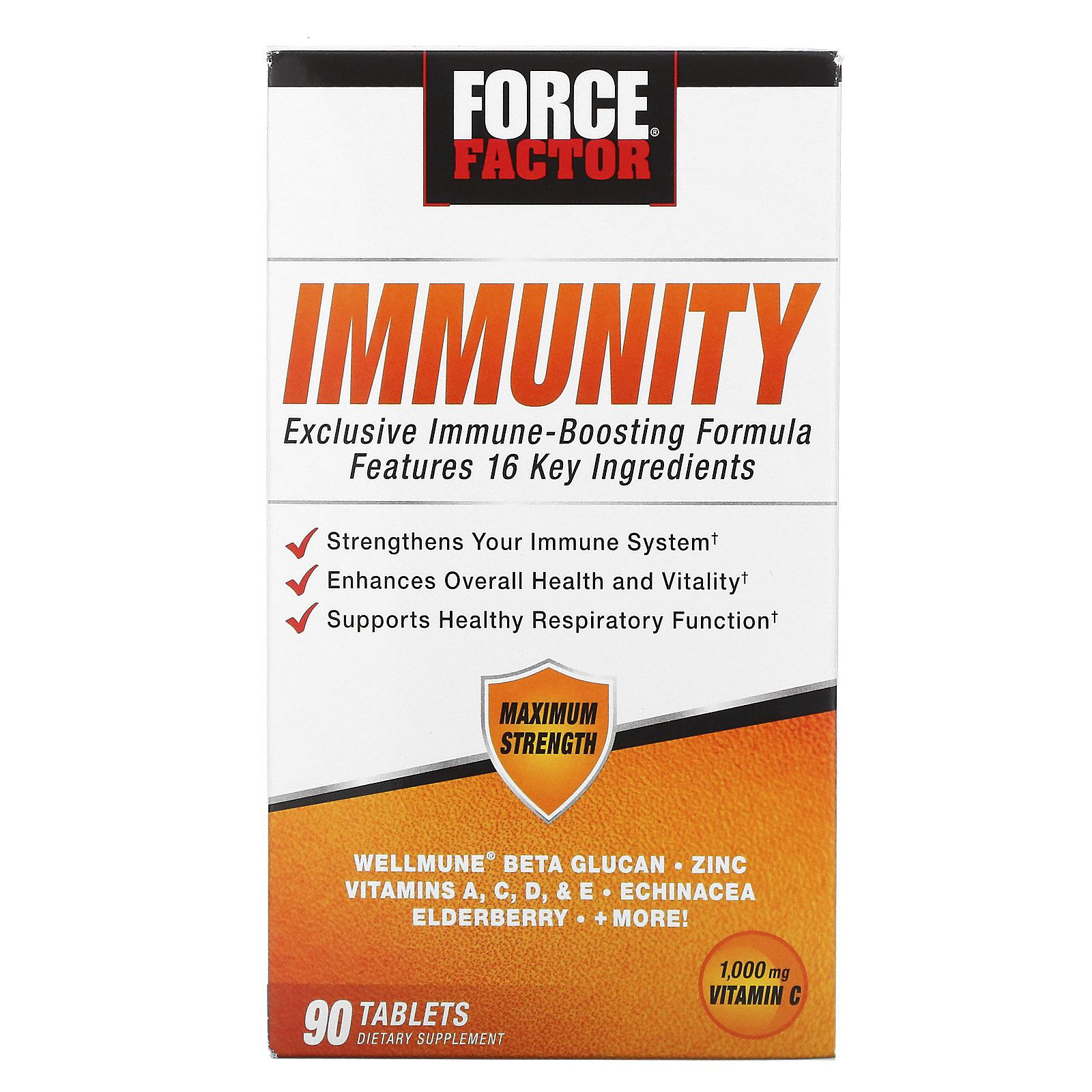 Force Factor, Immunity, 1,000 mg, 90 Tablets | Allnatural