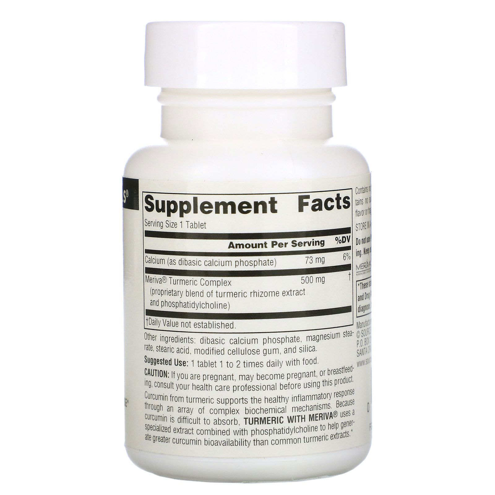 Source Naturals, Turmeric with Meriva, 500 mg, 30 Tablets | Allnatural