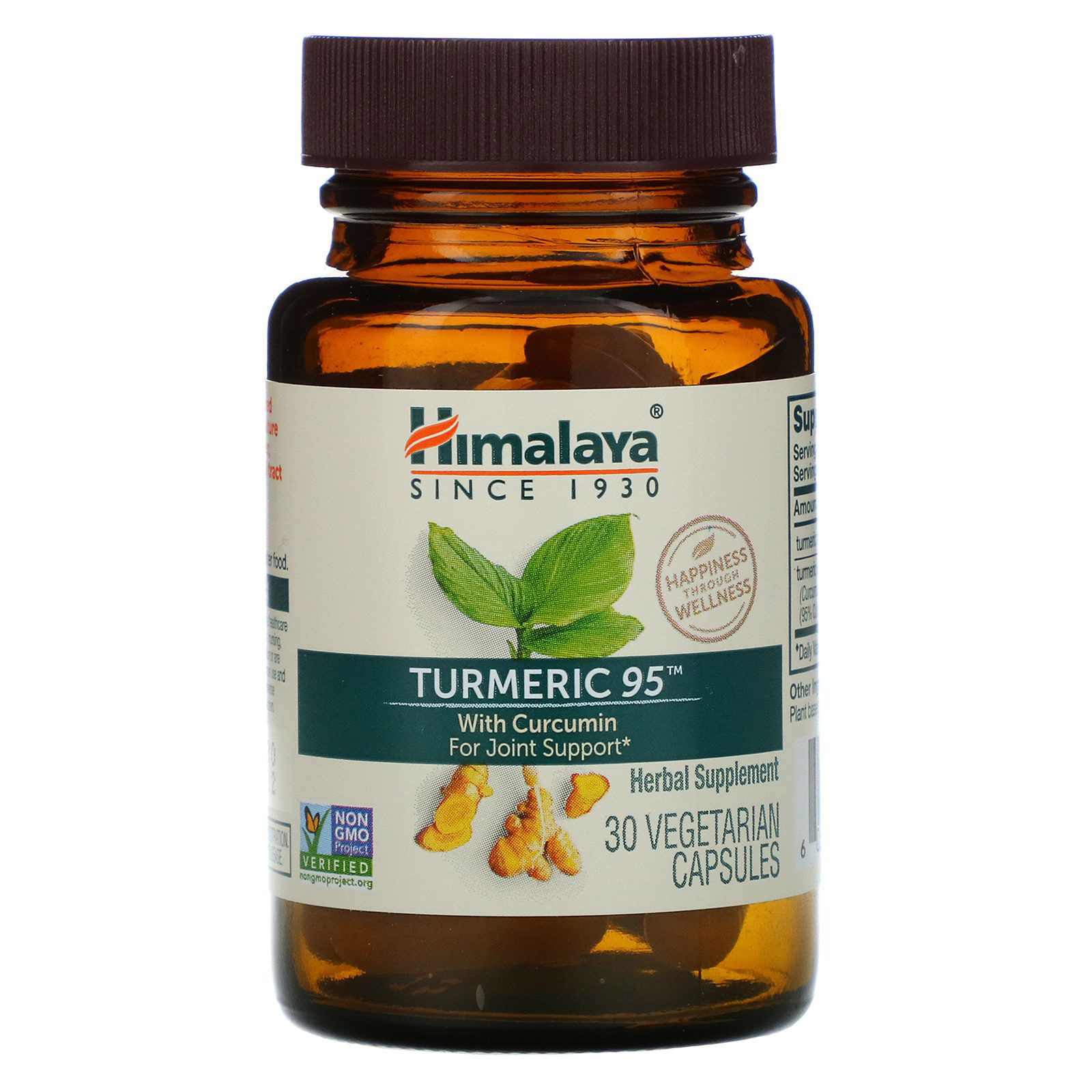 Himalaya, Turmeric 95 with Curcumin, 30 Vegetarian Capsules | Allnatural