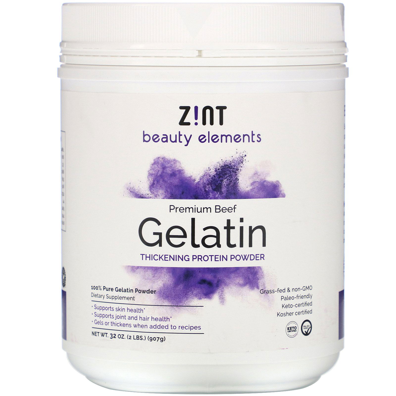 Zint, Premium Beef Gelatin, Thickening Protein Powder, 32 oz (907 g ...