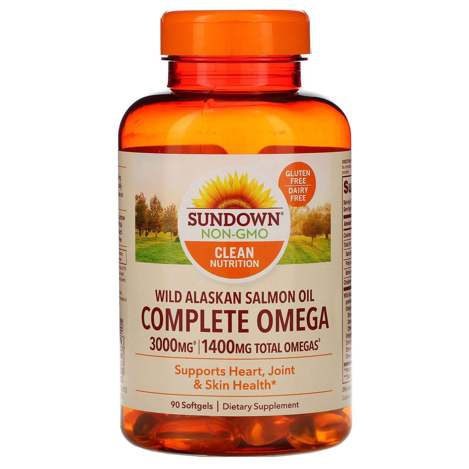 Sundown Naturals, Complete Omega, Wild Alaskan Salmon Oil, 1,400 mg, 90 ...