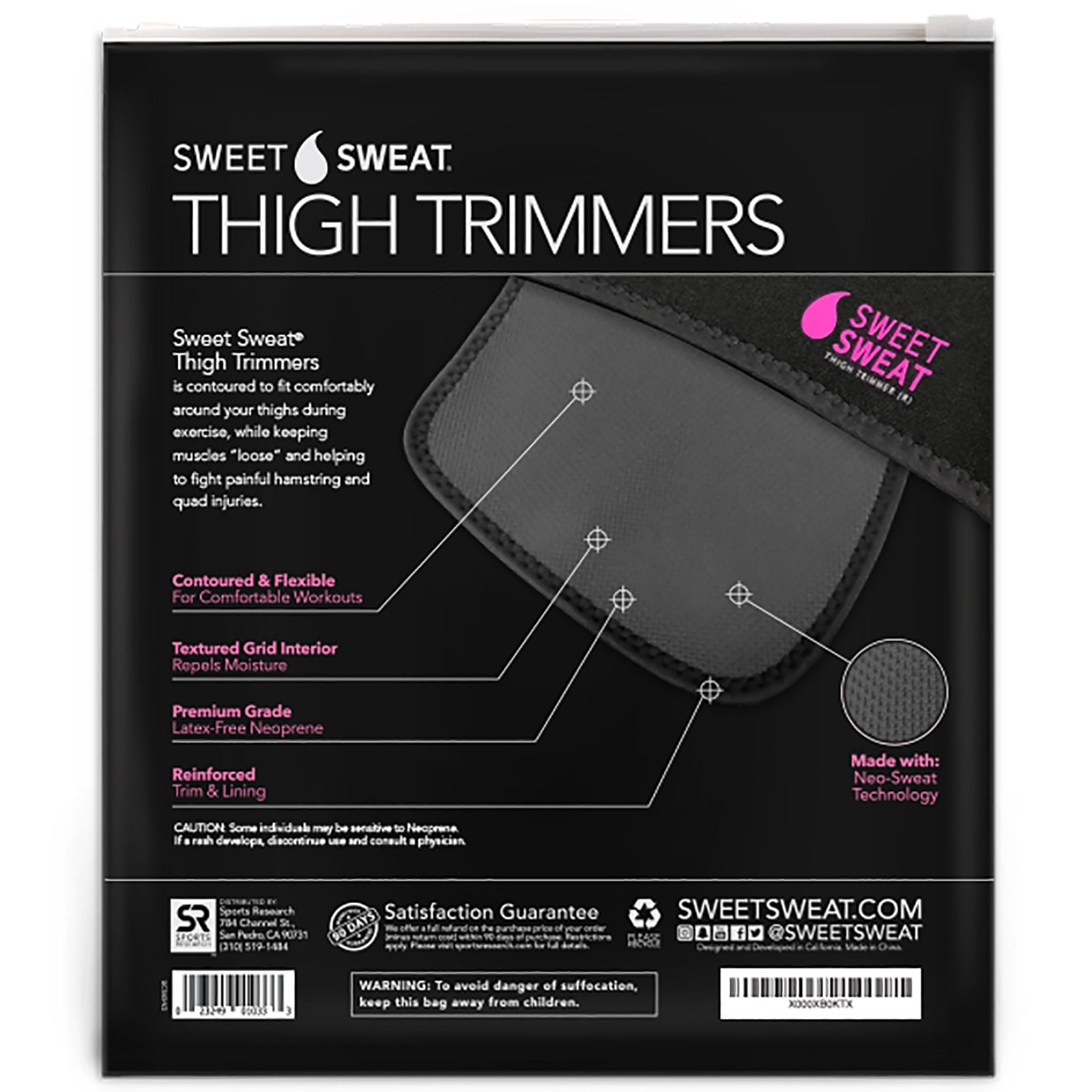 Sports Research, Sweet Sweat Thigh Trimmers, Medium, Pink, 1 Pair ...
