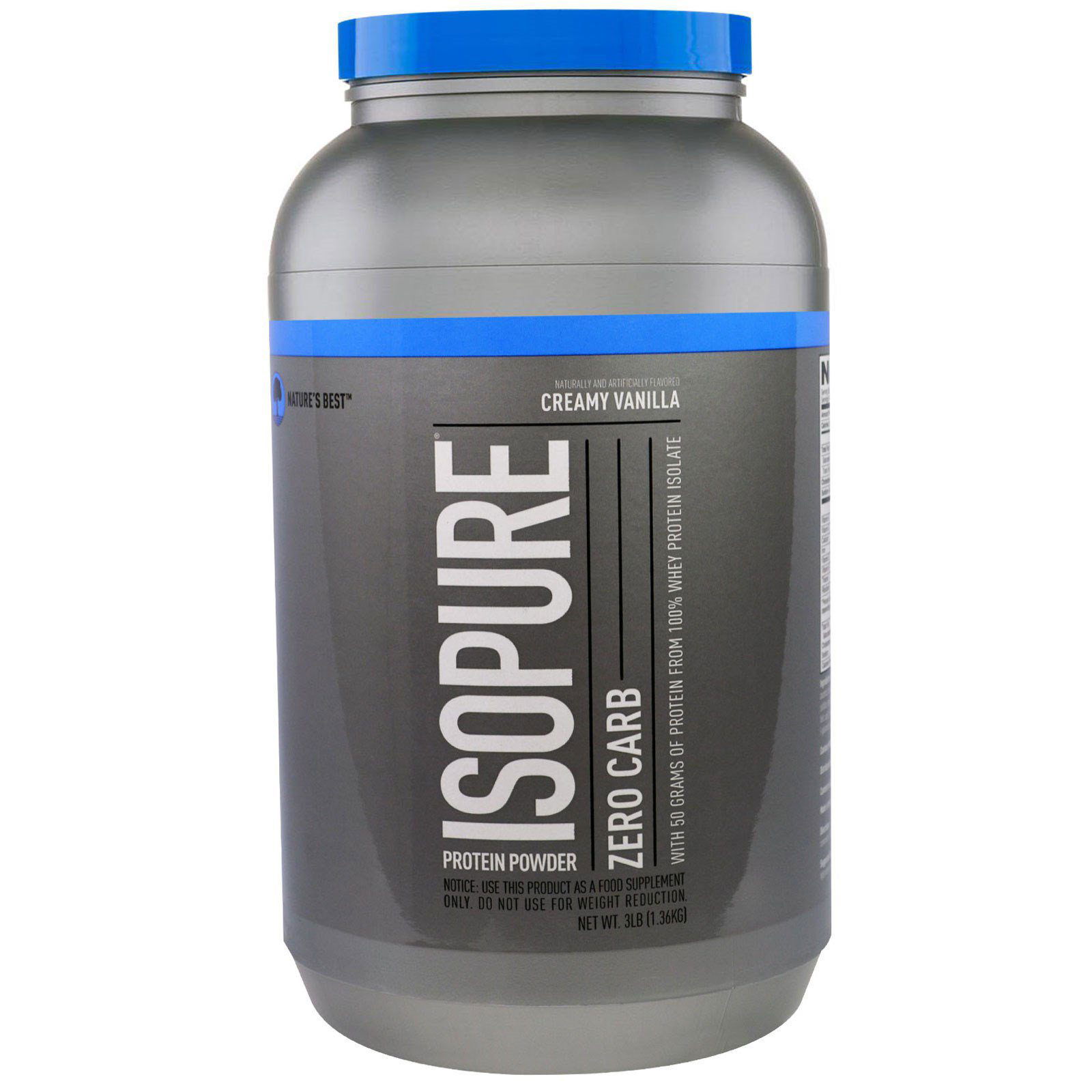 Isopure, Zero Carb, Protein Powder, Creamy Vanilla, 3 lbs (1.36 kg ...