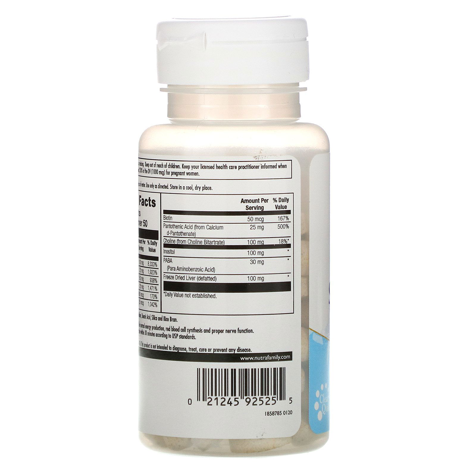 KAL, B-Complex Super Strength, 100 Tablets | Allnatural