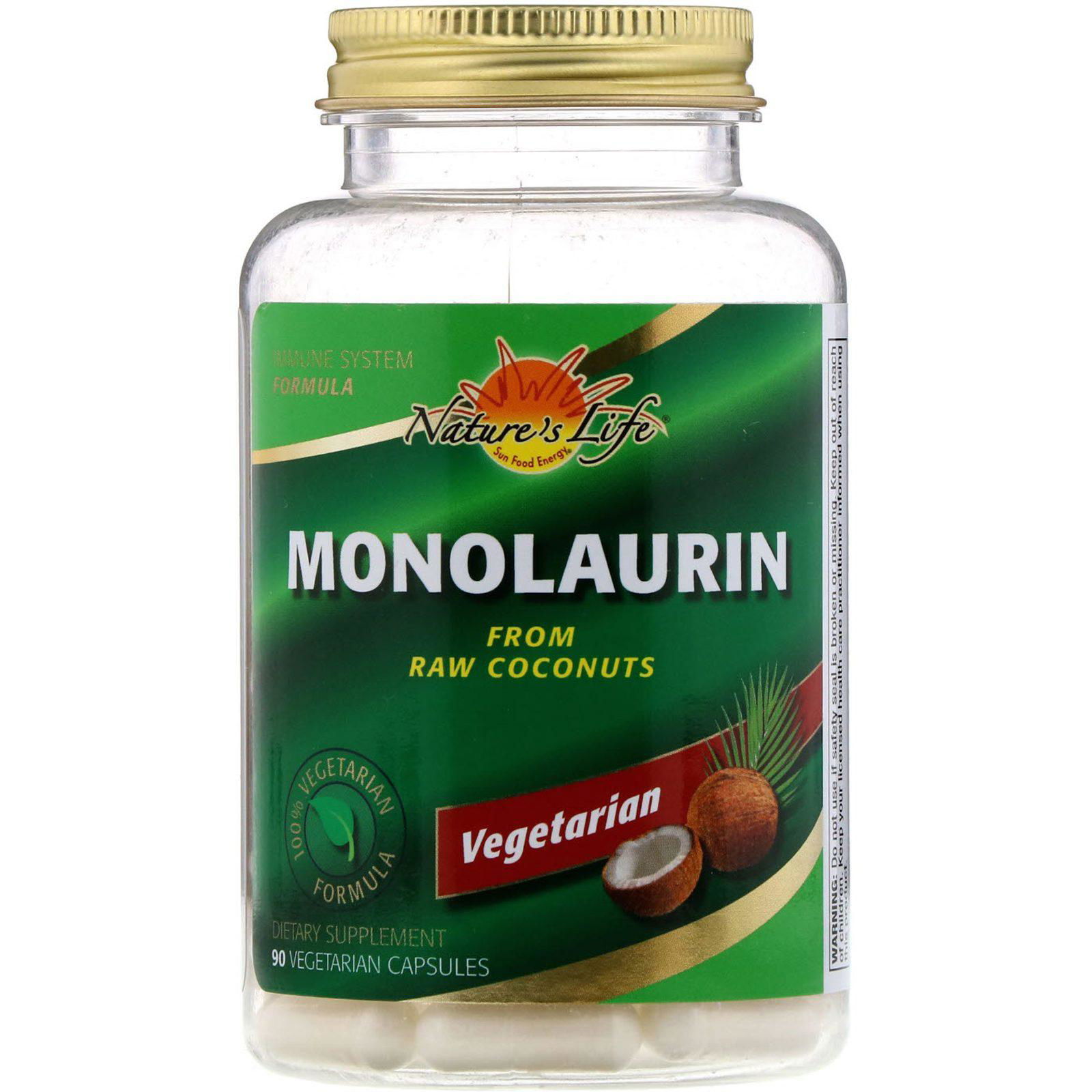 Nature's Life, Monolaurina, 90 cápsulas vegetarianas | Allnatural
