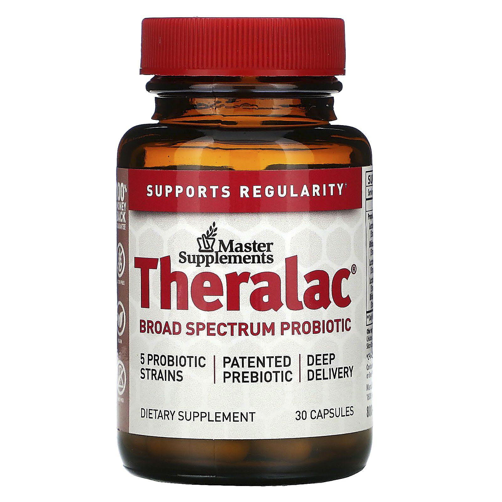 Master Supplements, Theralac, Broad Spectrum Probiotic, 30 Capsules ...