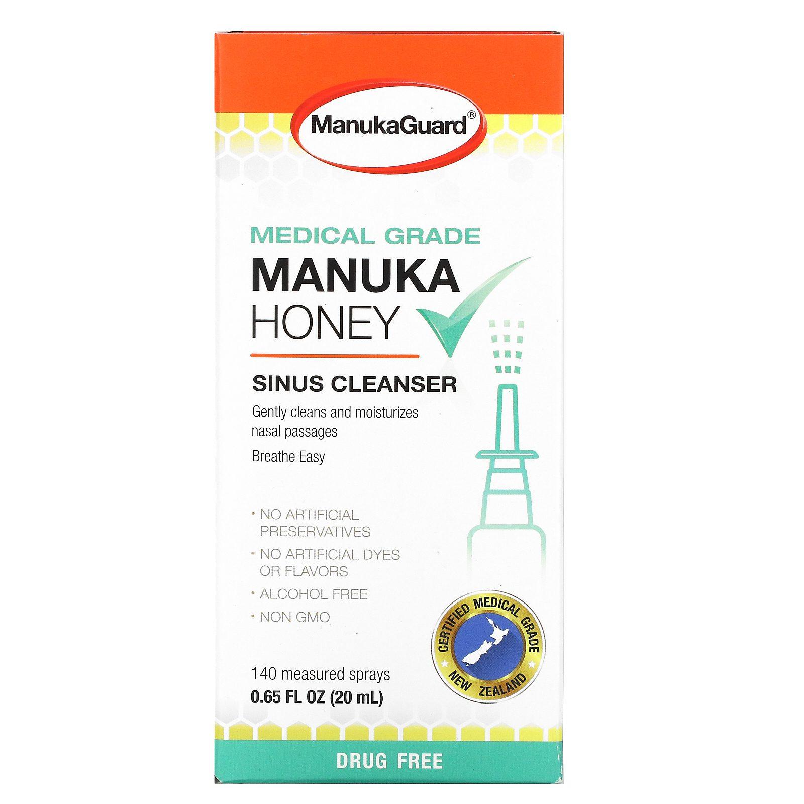 ManukaGuard, Medical Grade Manuka Honey, Sinus Cleanser, 0.65 fl oz ...