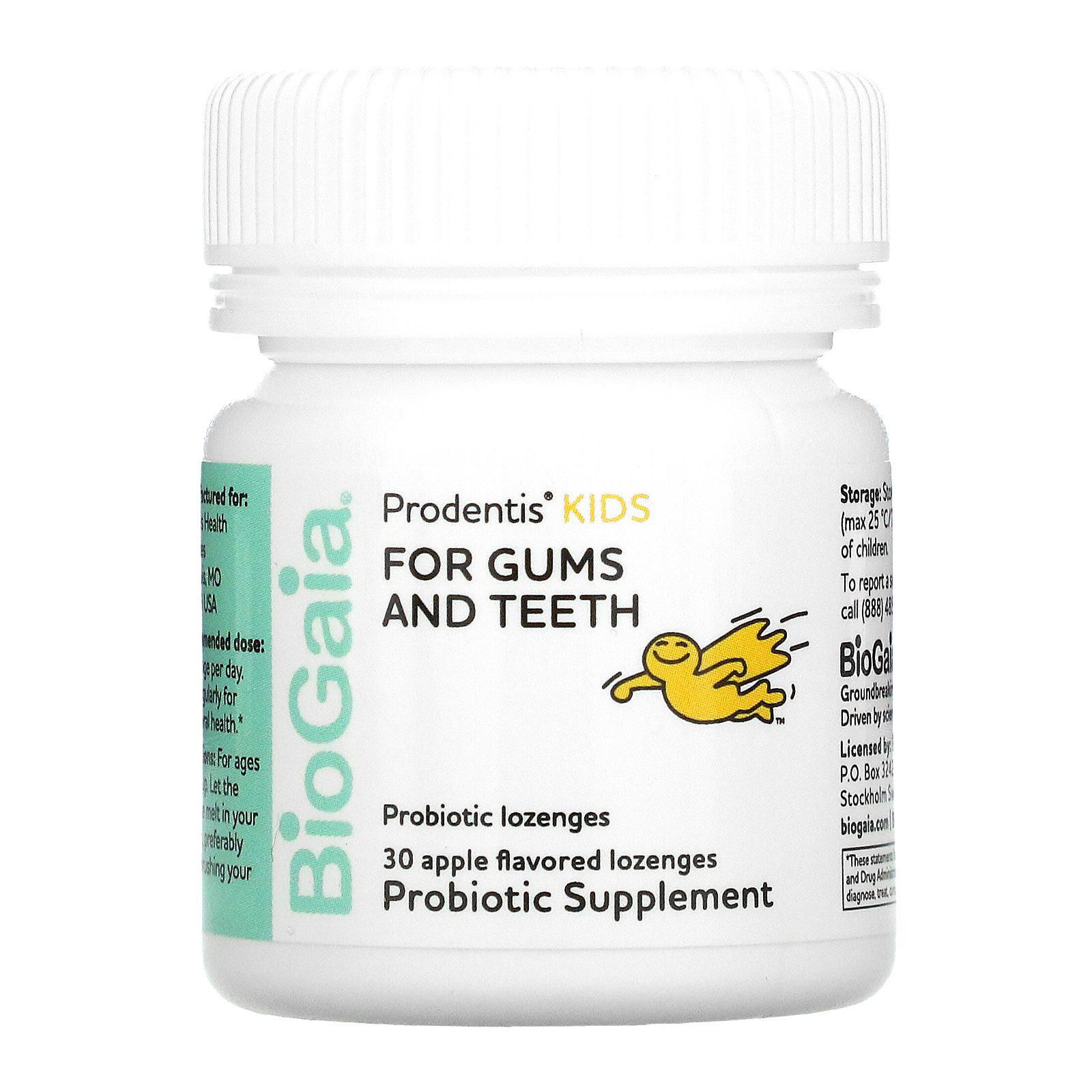 BioGaia, Kids, Prodentis For Gums And Teeth, Apple, 30 Lozenges ...