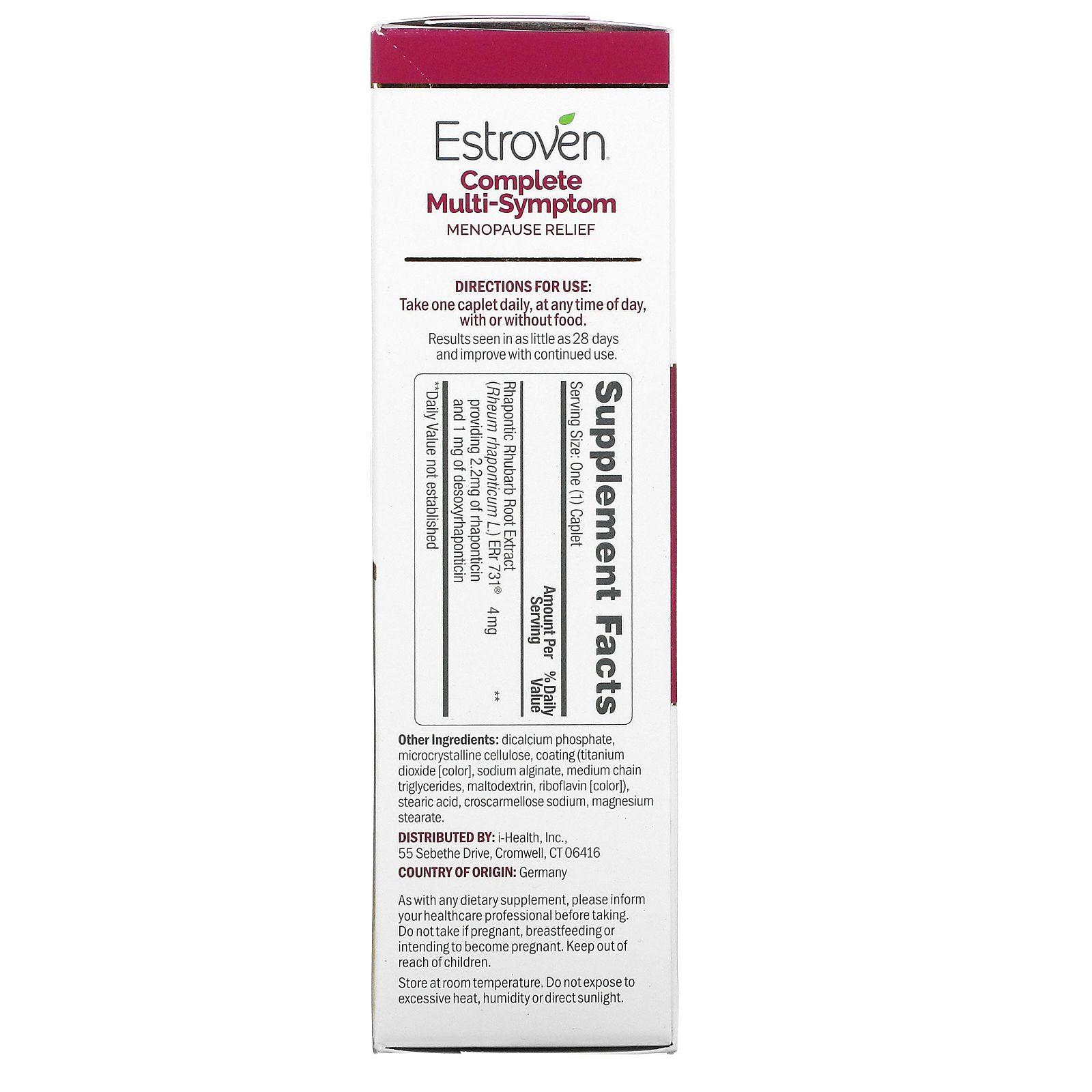 Estroven, Complete Multi-Symptom Menopause Relief, 60 Caplets | Allnatural