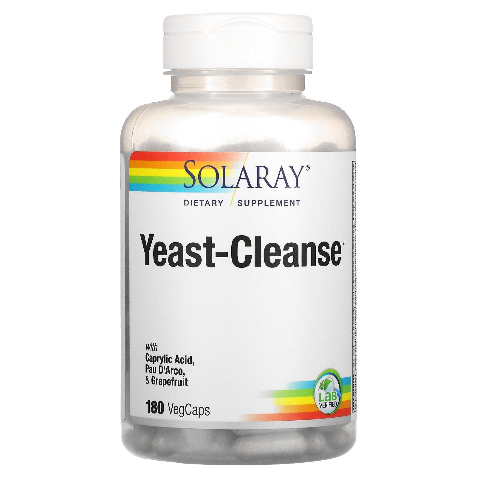 Solaray, Yeast-Cleanse, 180 VegCaps | Allnatural
