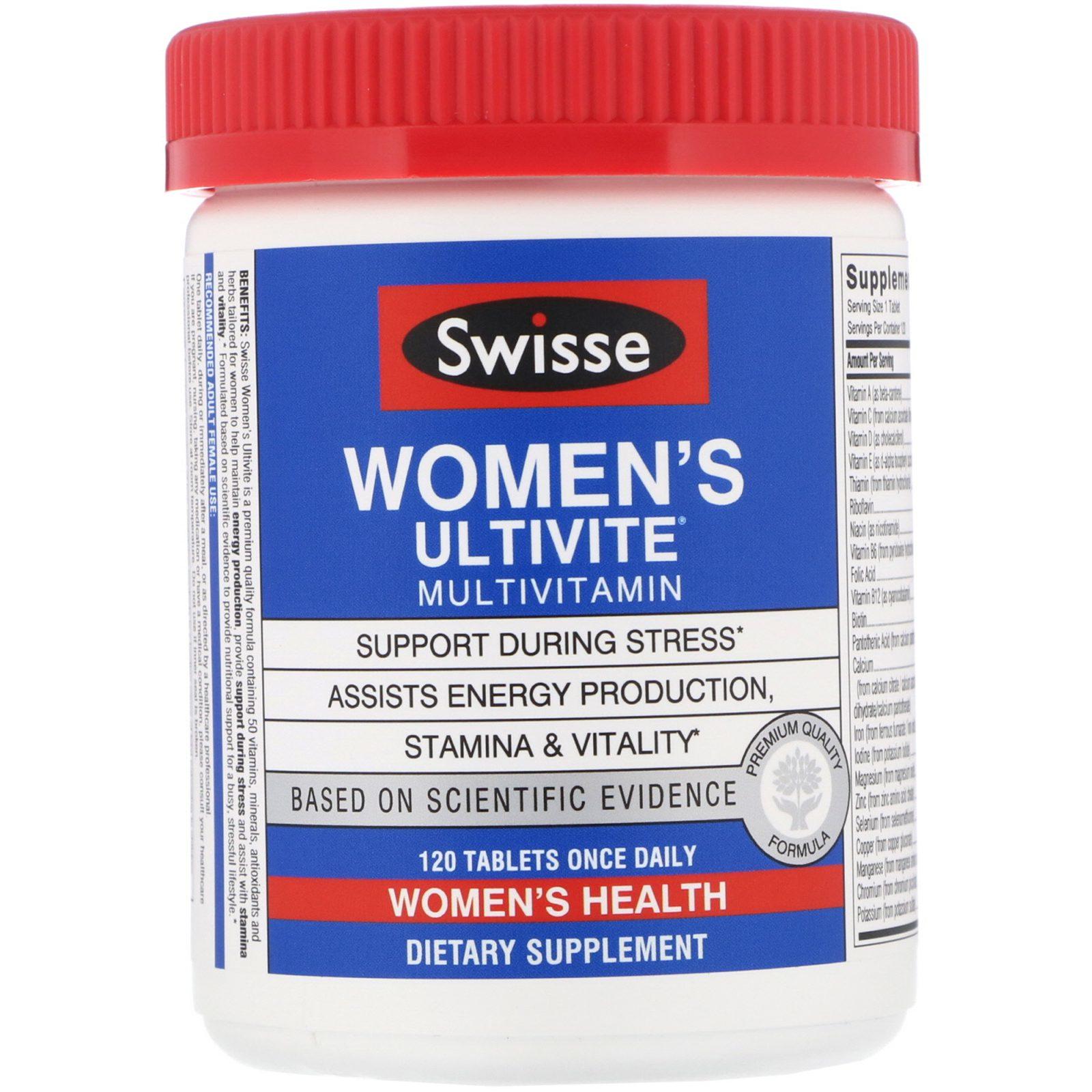Swisse, Women's Ultivite Multivitamin, 120 Tablets | Allnatural
